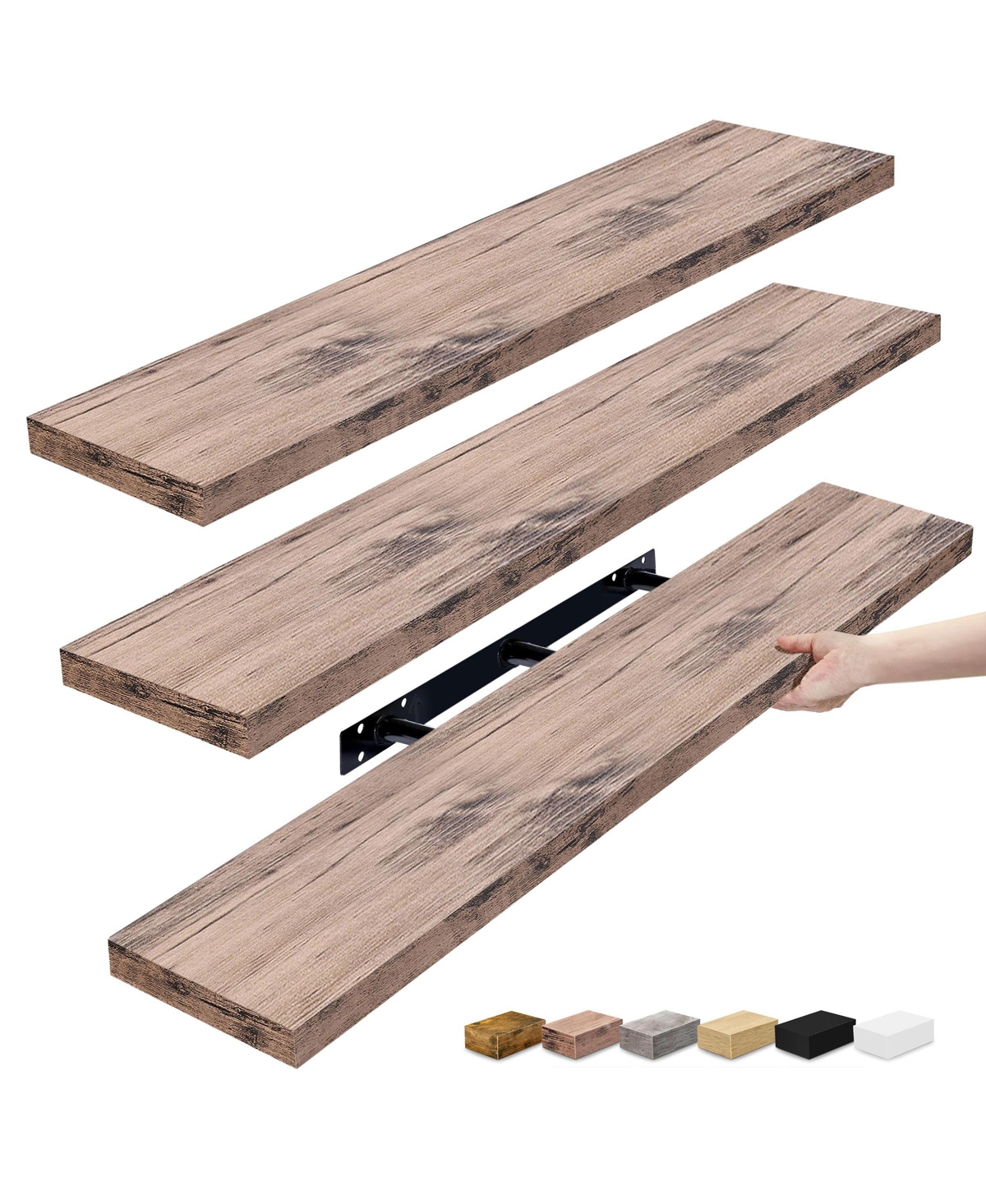 Click here for Sorbus 3 Pack 48 Inch Wall Mounted Floating Shelve... prices