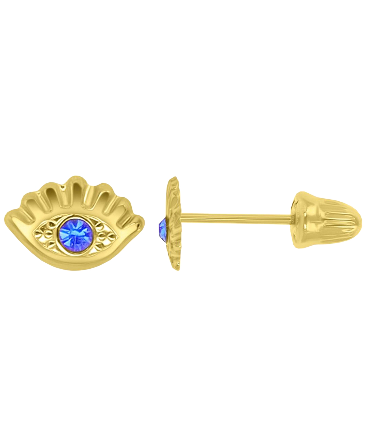 Click here for Macys 14K Yellow Gold Evil Eye Screw Back Stud Ear... prices