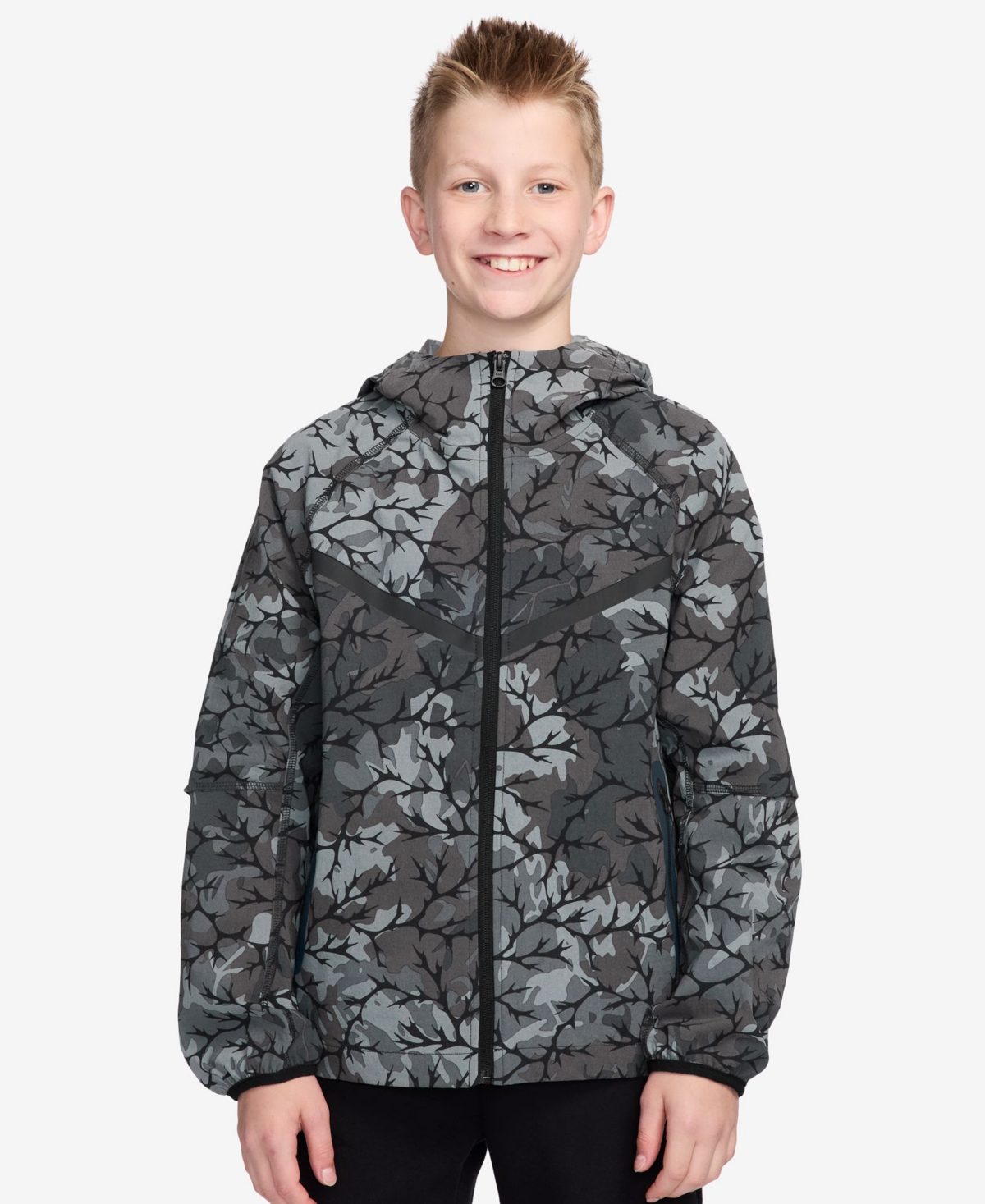 Click here for Nike Boys 8-20 Sportswear Tech Woven Full-Zip Top... prices