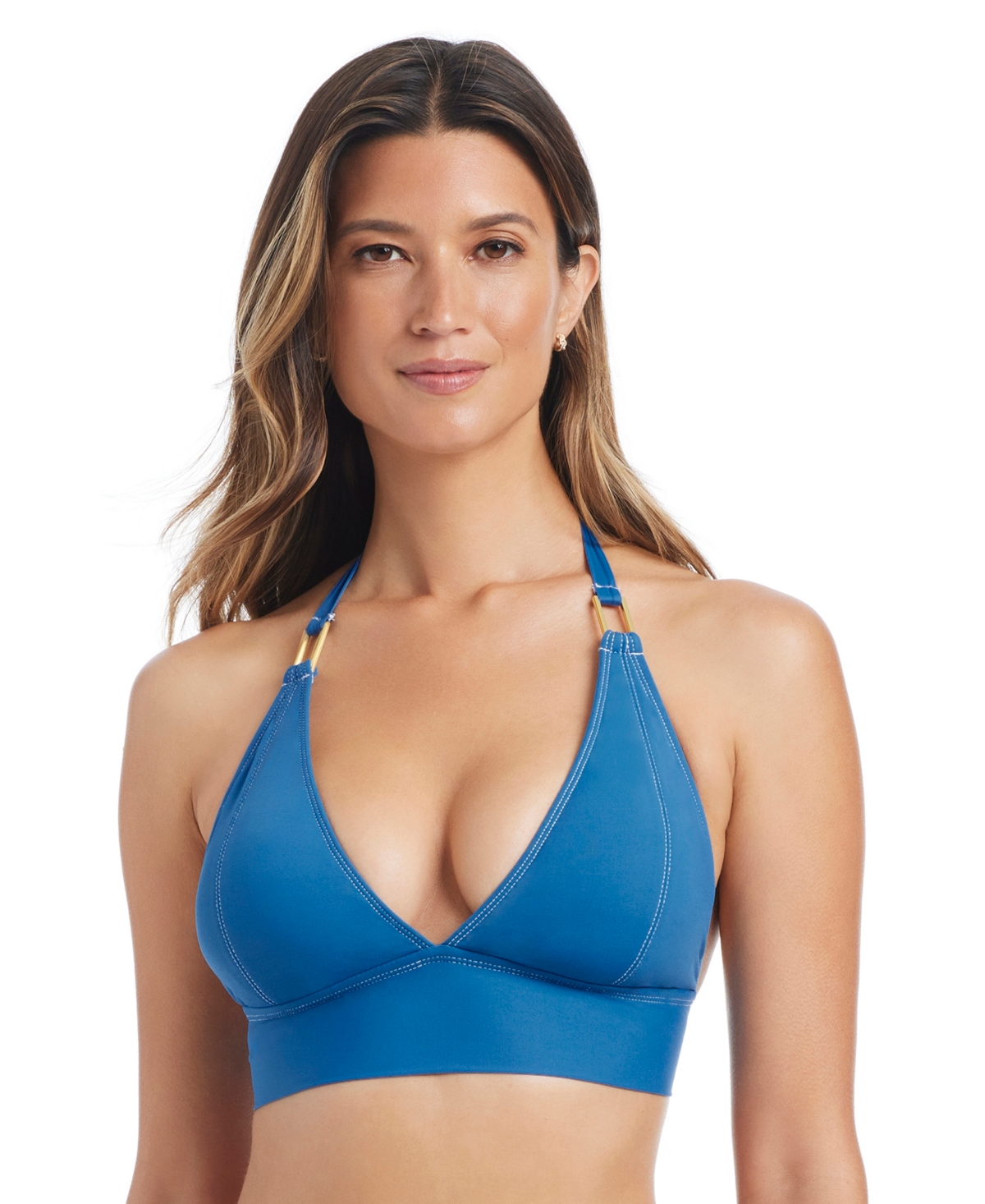 Click here for Bleu by Rod Beattie Womens V-Neck Bikini Top - La... prices