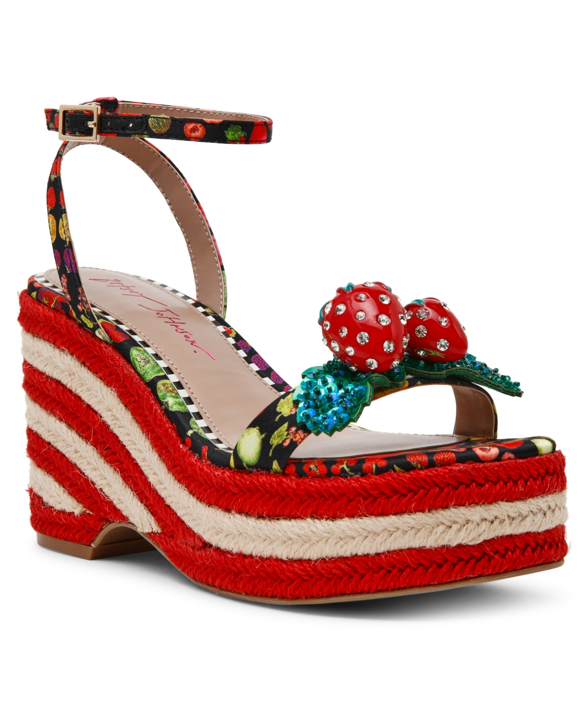 Click here for Betsey Johnson Womens Bobbie Round Toe Wedge Sanda... prices