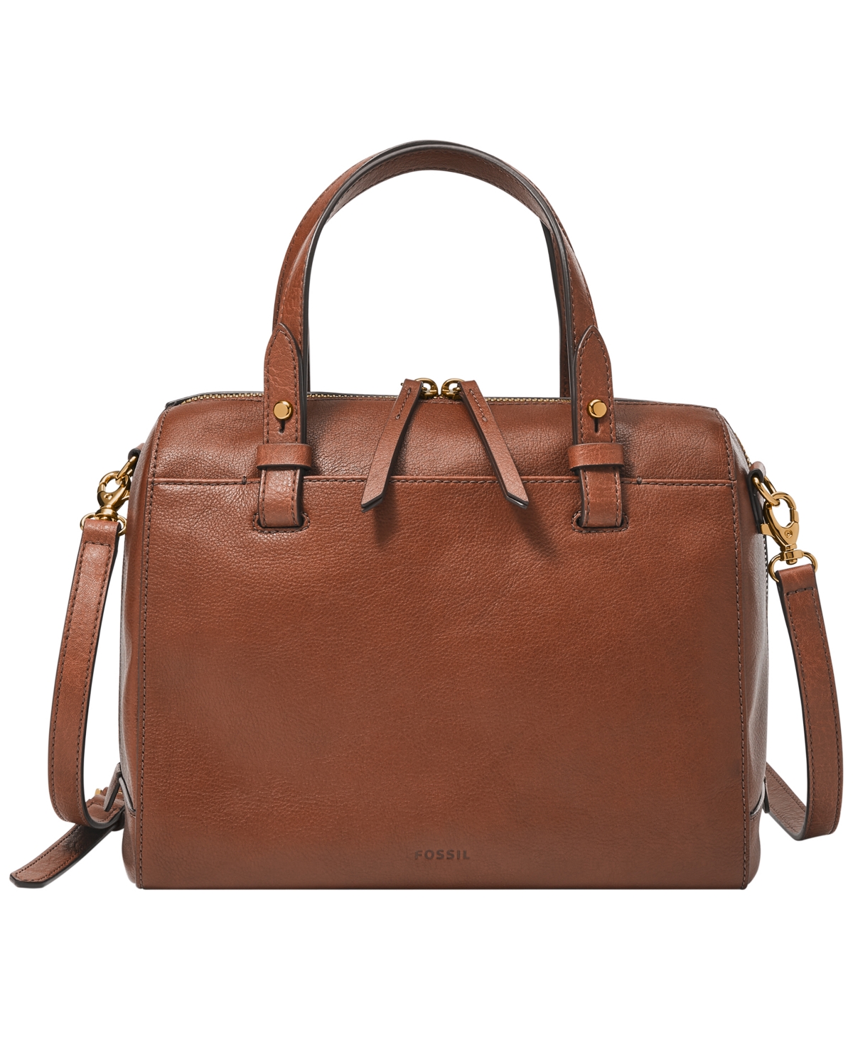 Click here for Fossil Rachel Small Leather Satchel - Brown Gold prices
