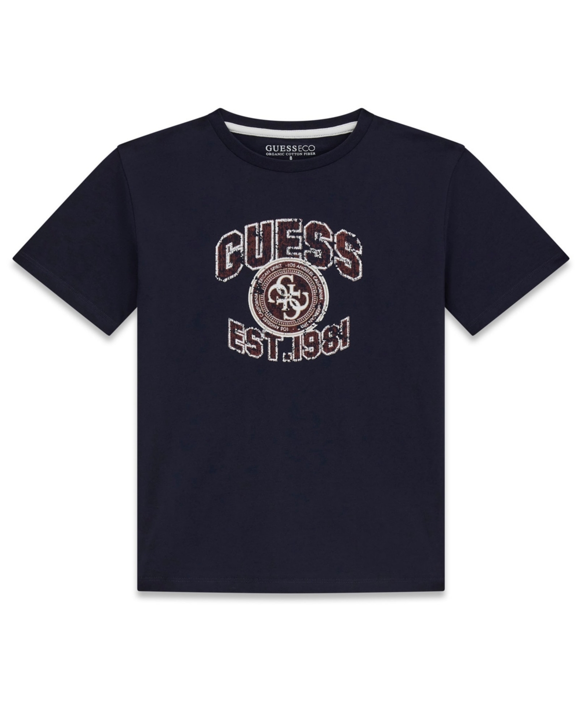 Click here for Guess Boys 8-18 Crewneck T-Shirt - Blue prices
