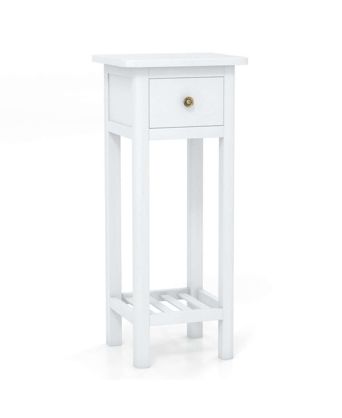 Click here for sumyeg 2 Tier Slim Nightstand Bedside Table with D... prices