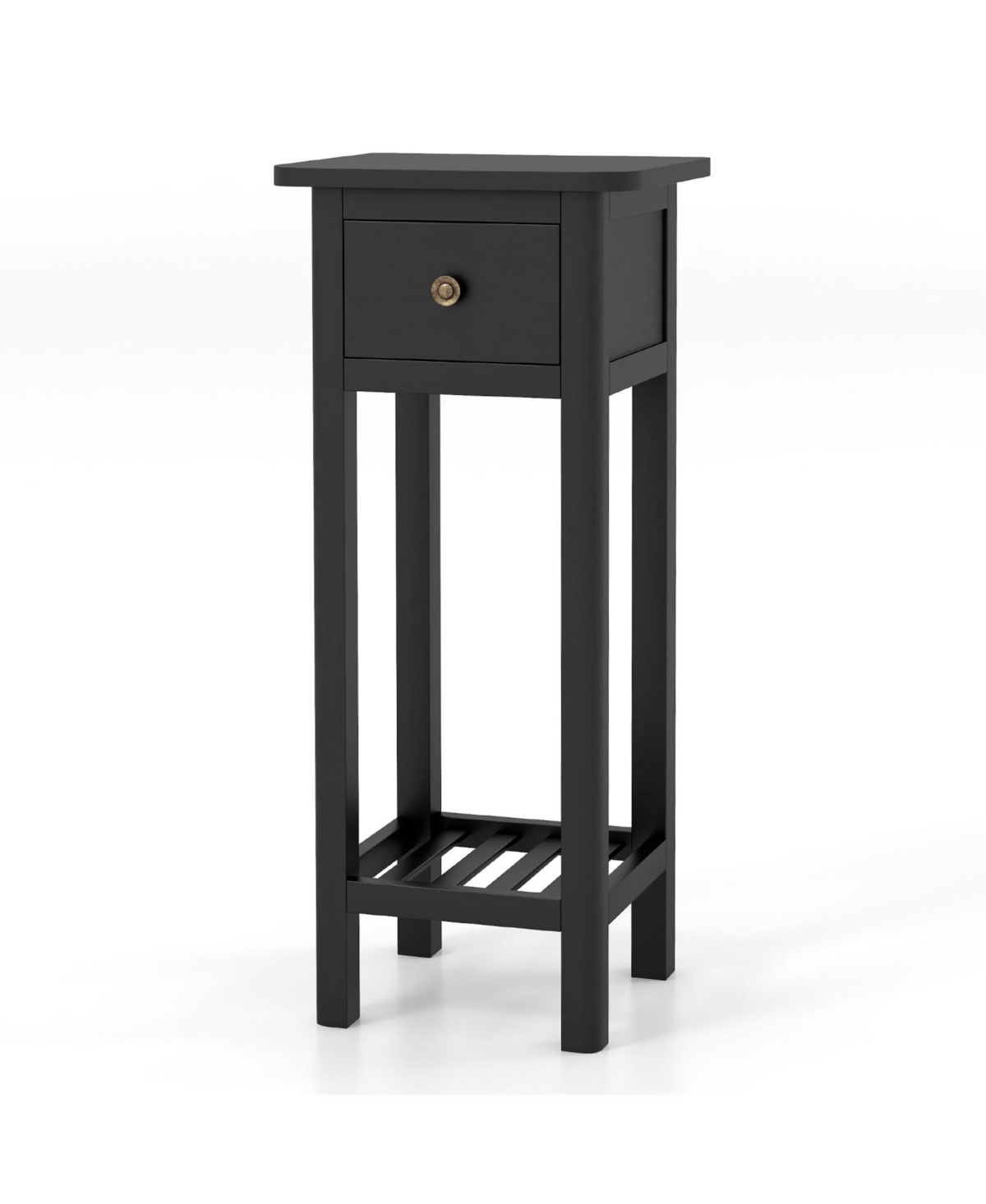 Click here for sumyeg 2 Tier Slim Nightstand Bedside Table with D... prices