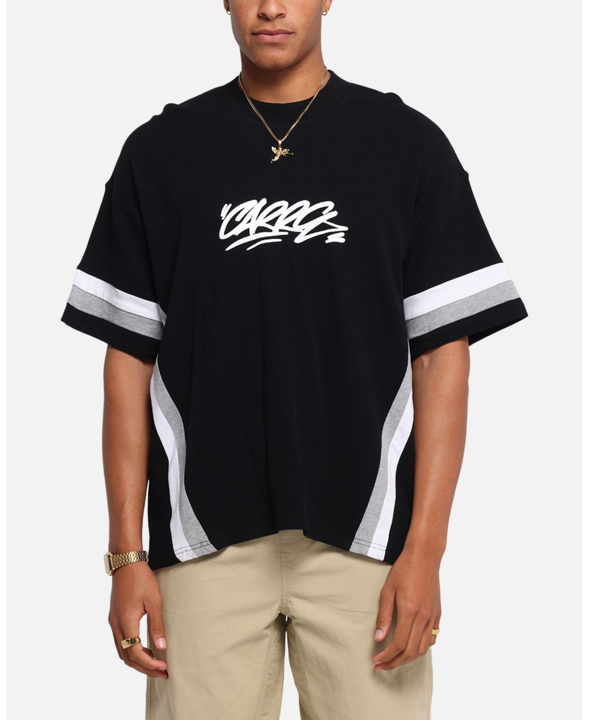 Click here for Carre Mens Graffiti Waffle T-Shirt Black prices