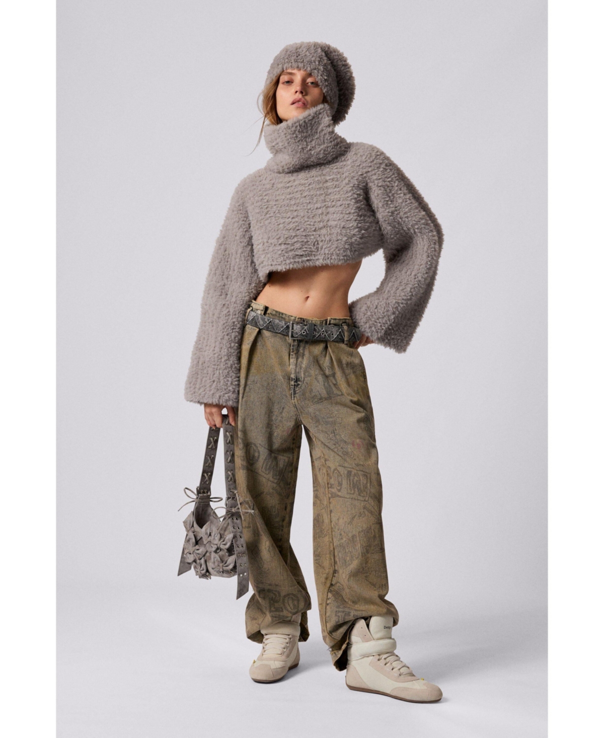 Click here for Desigual Womens Pack Crop Sweater and Hat - Light... prices