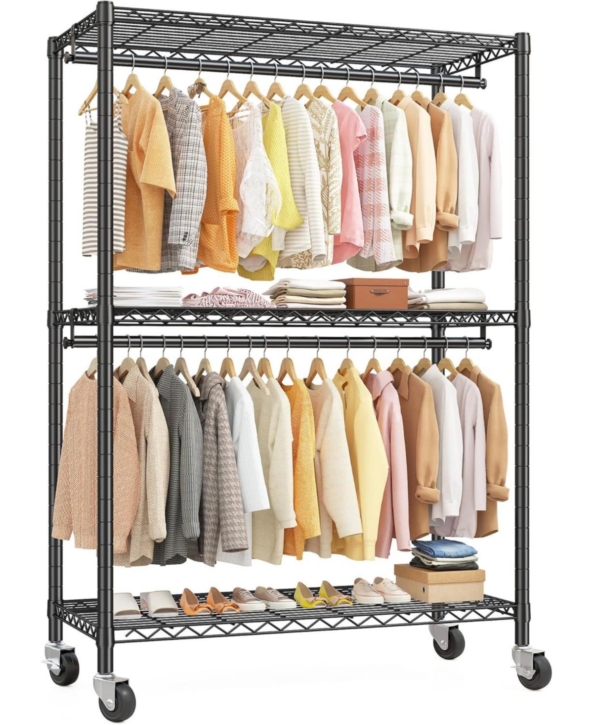 Click here for Raybee Rolling Clothes Rack  Heavy Duty Clothing R... prices