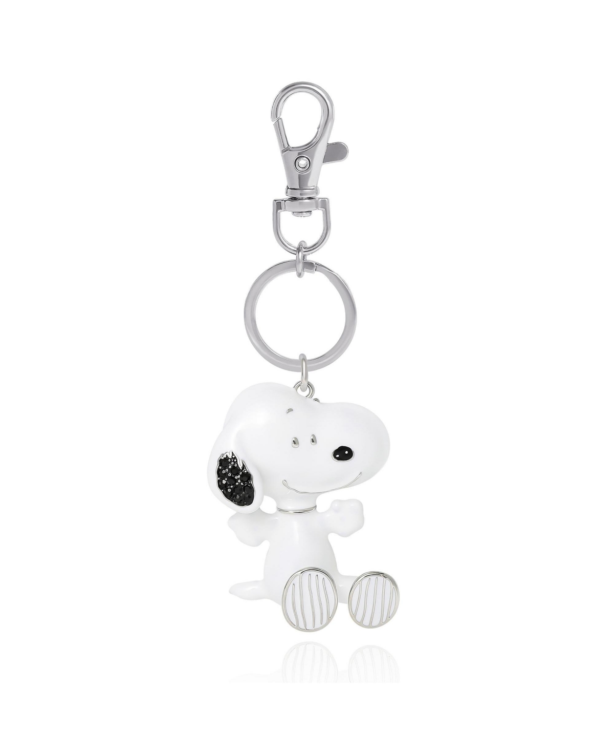 Click here for Peanuts Snoopy Keychain  Silver-Tone Enamel Bag Ch... prices