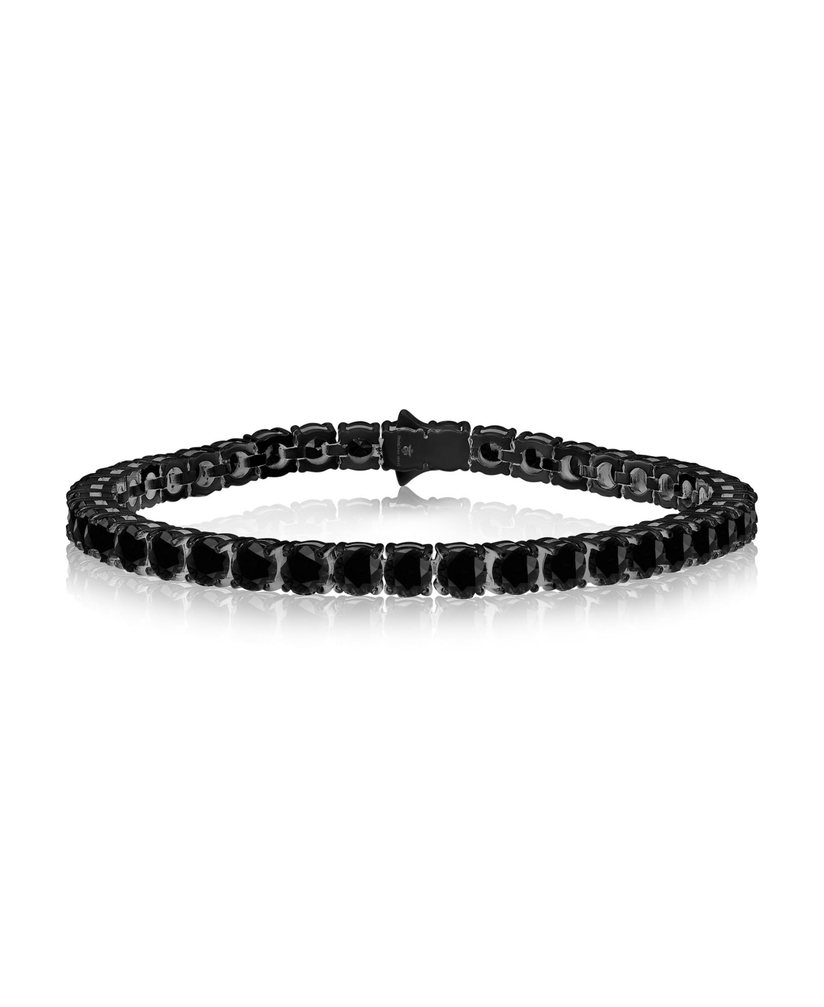 Click here for Stainless Steel  Round Cz Tennis Bracelet - Black prices