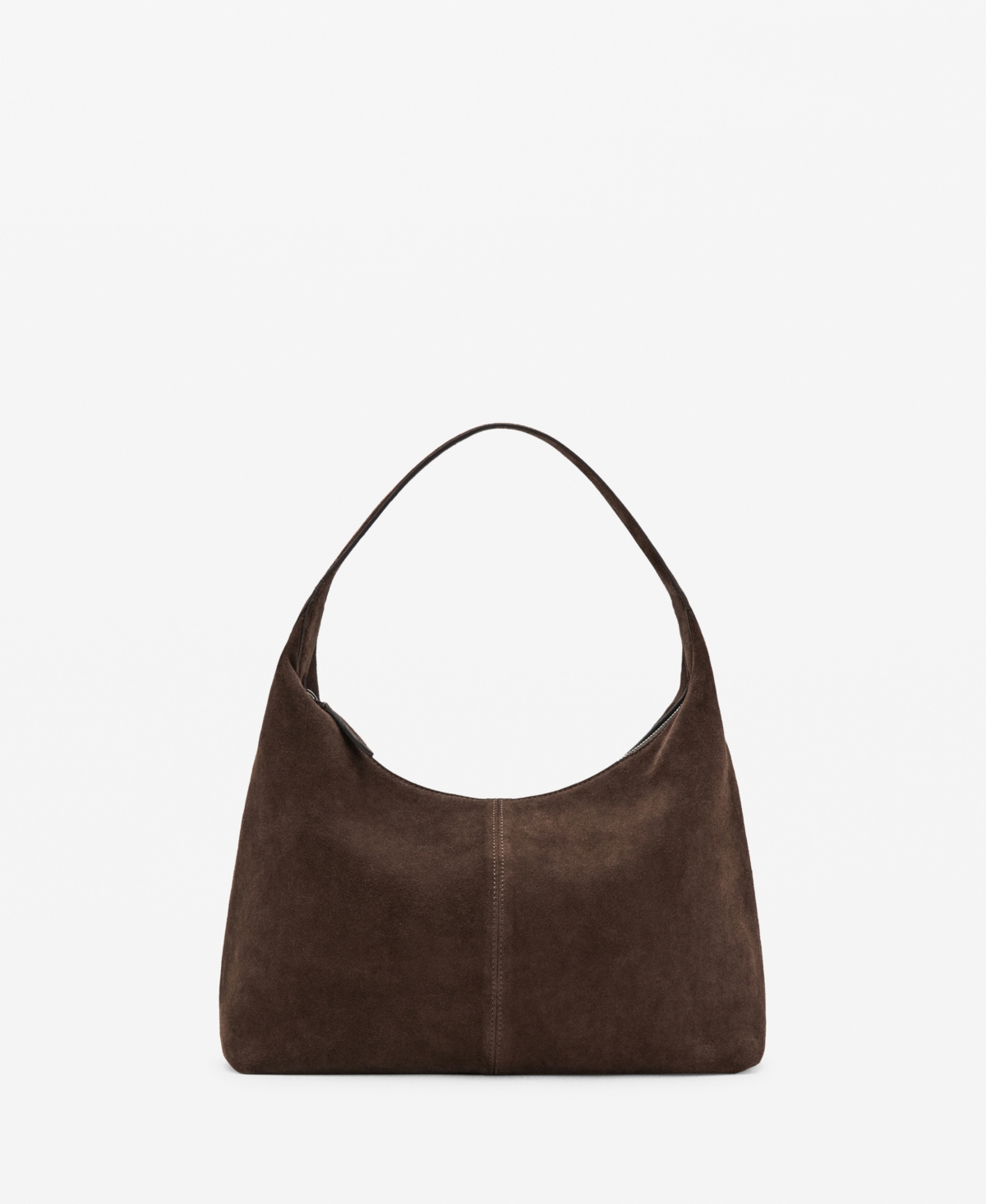 Click here for Mango Womens Stitching Suede Shoulder Bag - Brown prices