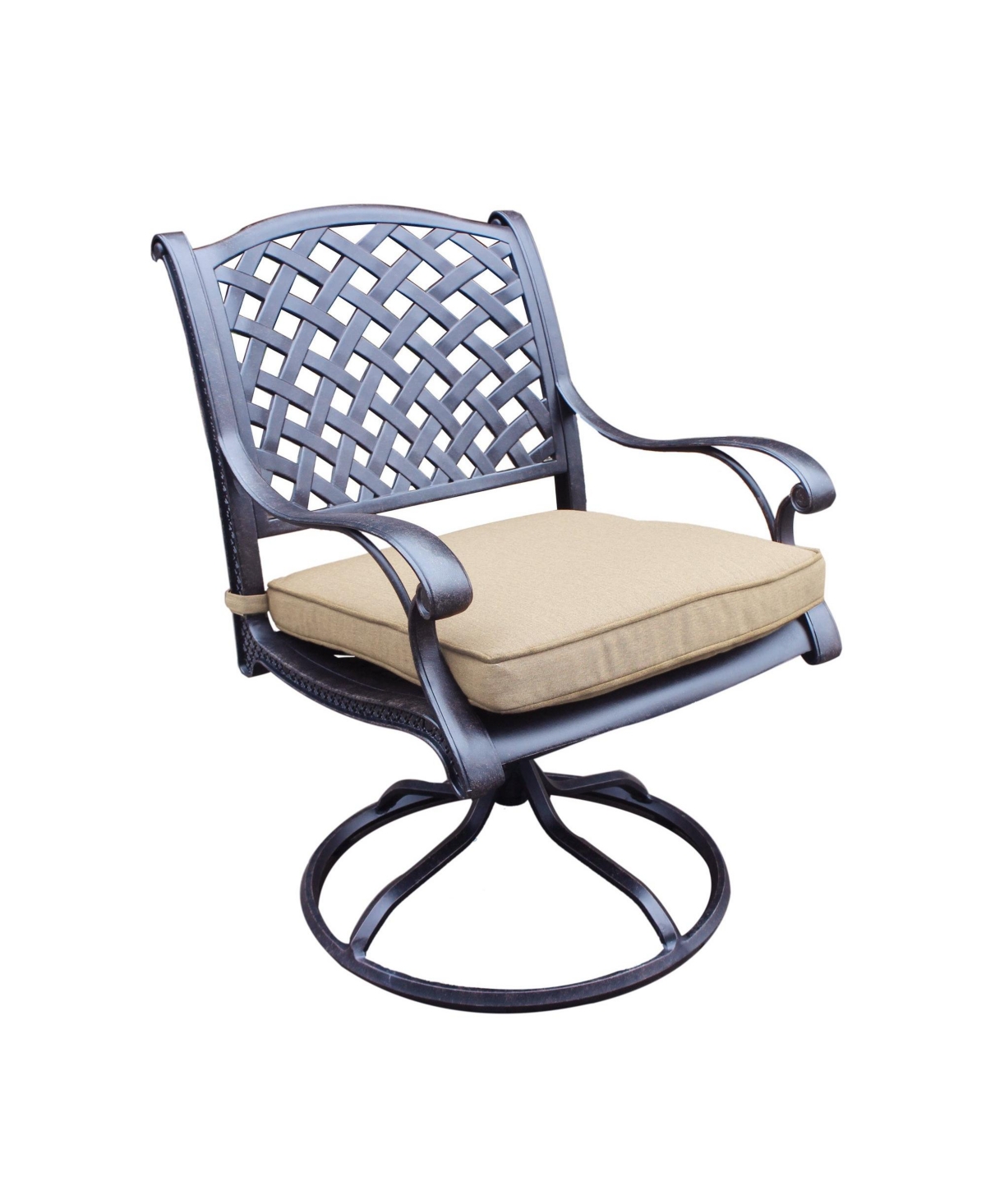 Click here for Mondawe Cast Aluminum Dining Swivel Rocker Chairs... prices