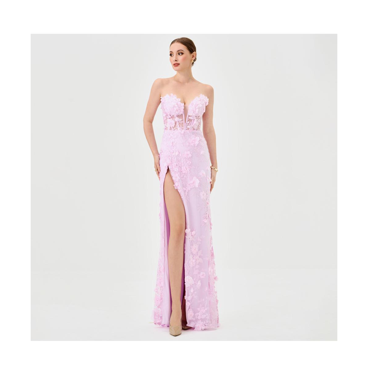 Click here for Bariano Womens Teri 3D Floral Gown - Pink prices