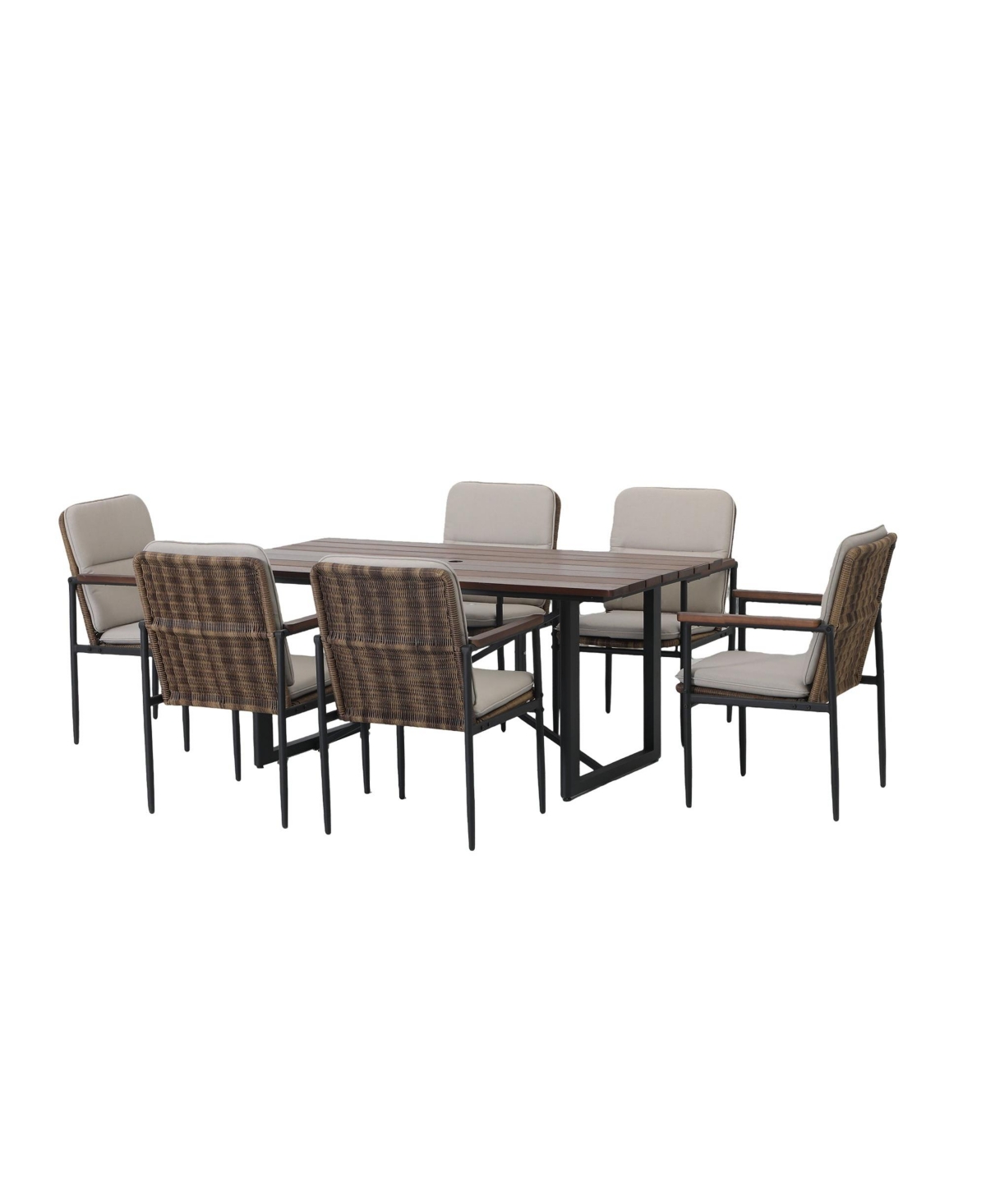 Click here for Mondawe 7-piece Outdoor Patio Dining Set include 6... prices