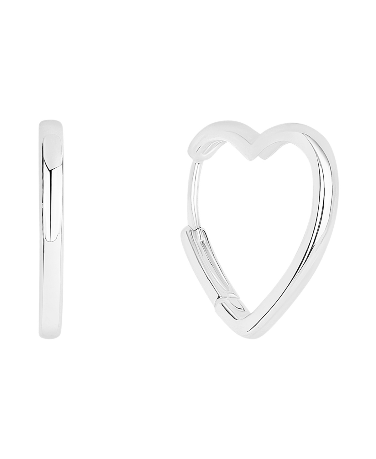 Click here for And Now This Heart Hinged Hoop Earrings - Fine sil... prices
