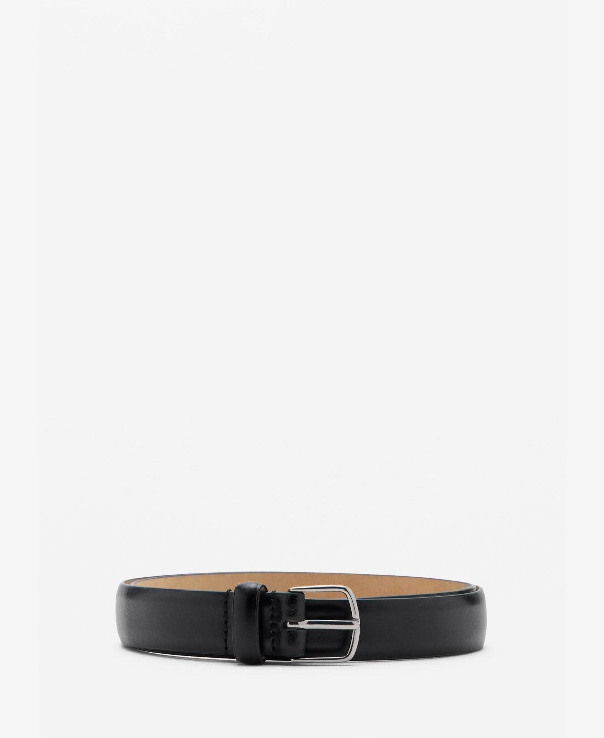 Click here for Mango Mens Buckle Leather Belt - Black prices