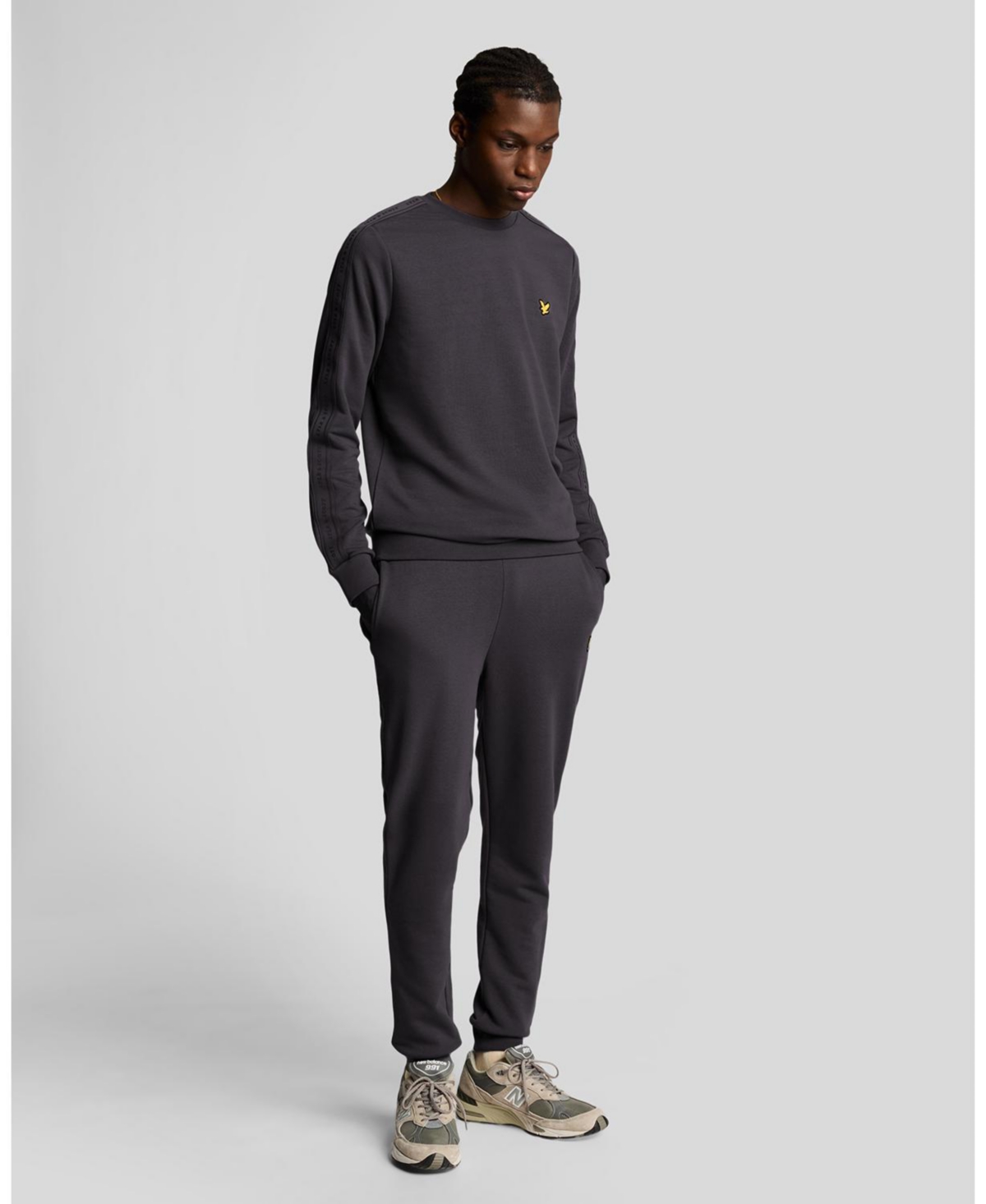 Click here for Lyle & Scott Mens Tape Trackies - Graphite prices