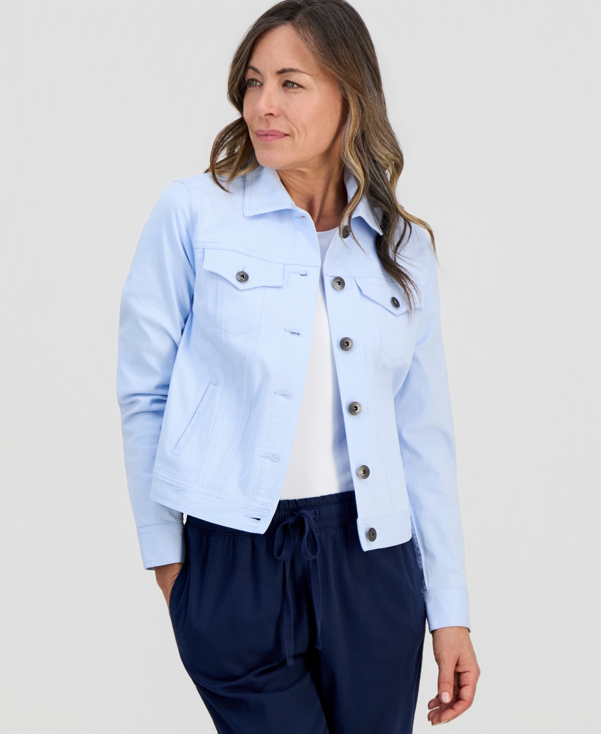 Click here for Style & Co Petite Classic Denim Jacket  Created fo... prices