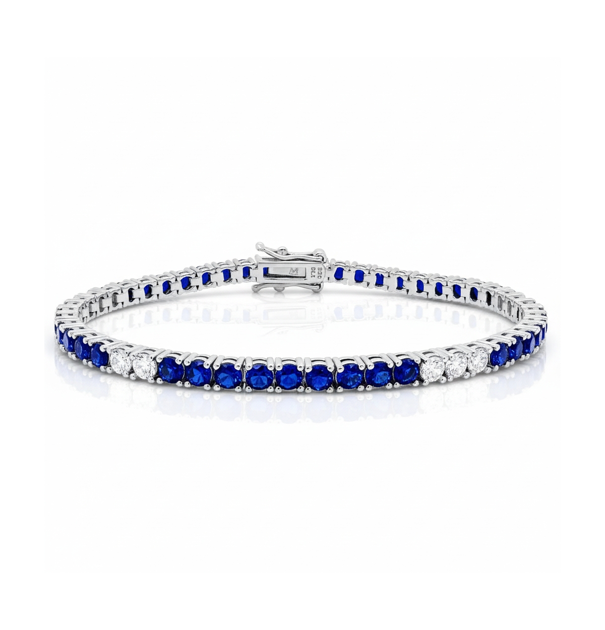 Click here for "Etoielle Silver Tennis Bracelet with Created... prices