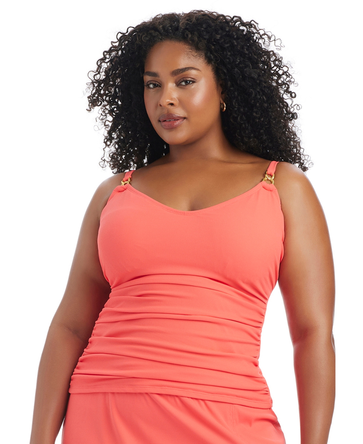 Click here for Bleu by Rod Beattie Plus Size Pique Ole Scoop Neck... prices