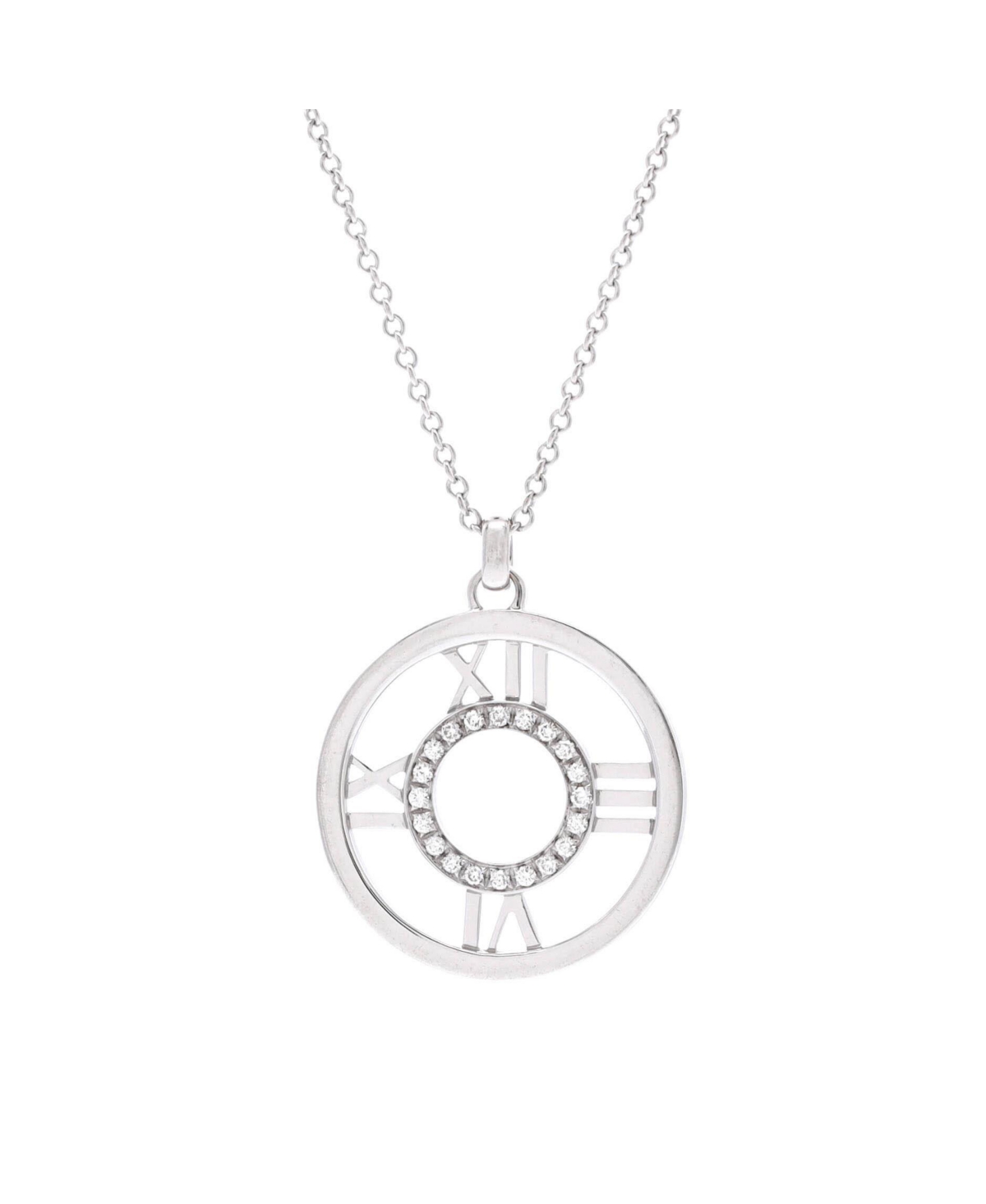 Click here for Pre-Owned Tiffany & Co Atlas Circle Pendant Neckla... prices