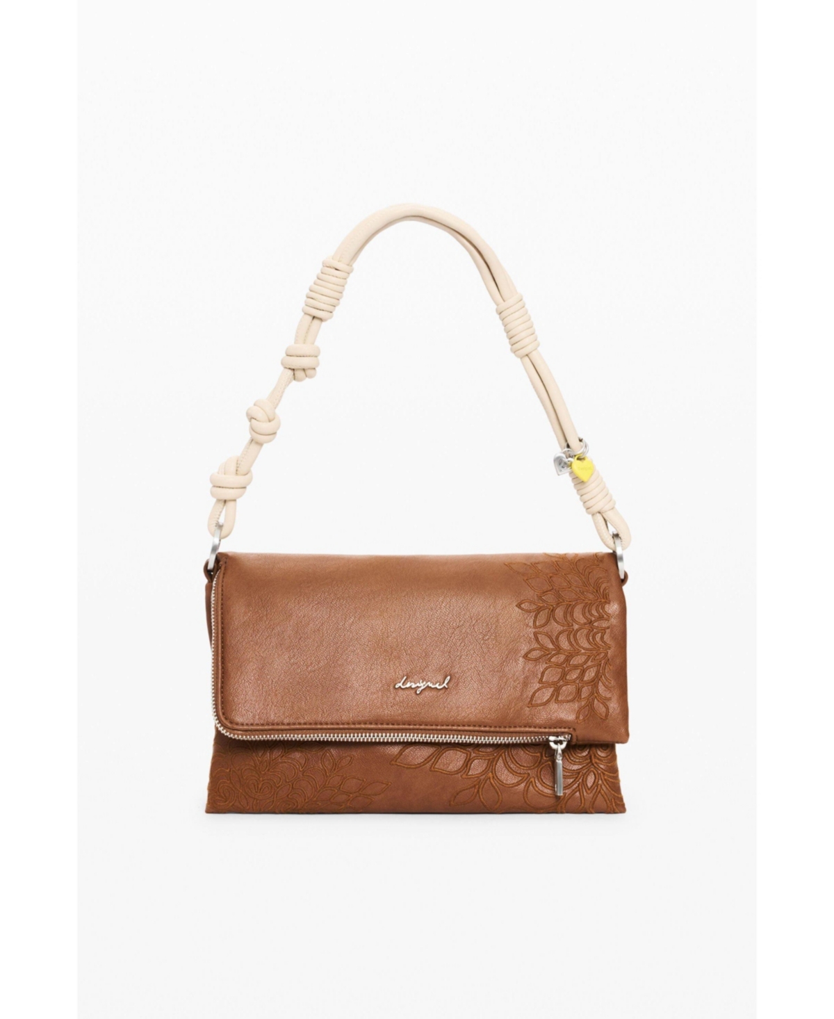 Click here for Desigual Womens Medium bag with logo charm - Camel prices