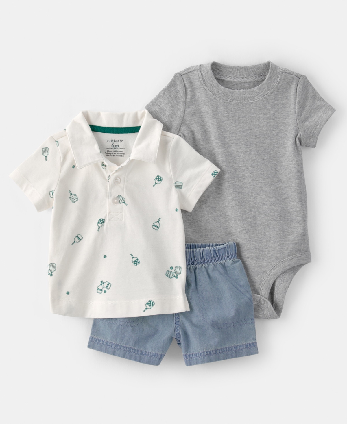 Click here for Carters Baby Boys Pickleball Short-Sleeve Polo Shi... prices