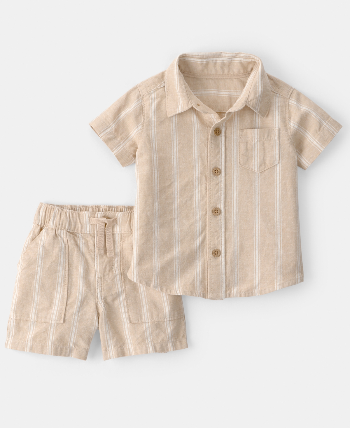 Click here for Carters Baby Boys Stripe Collared Shirt and Shorts... prices