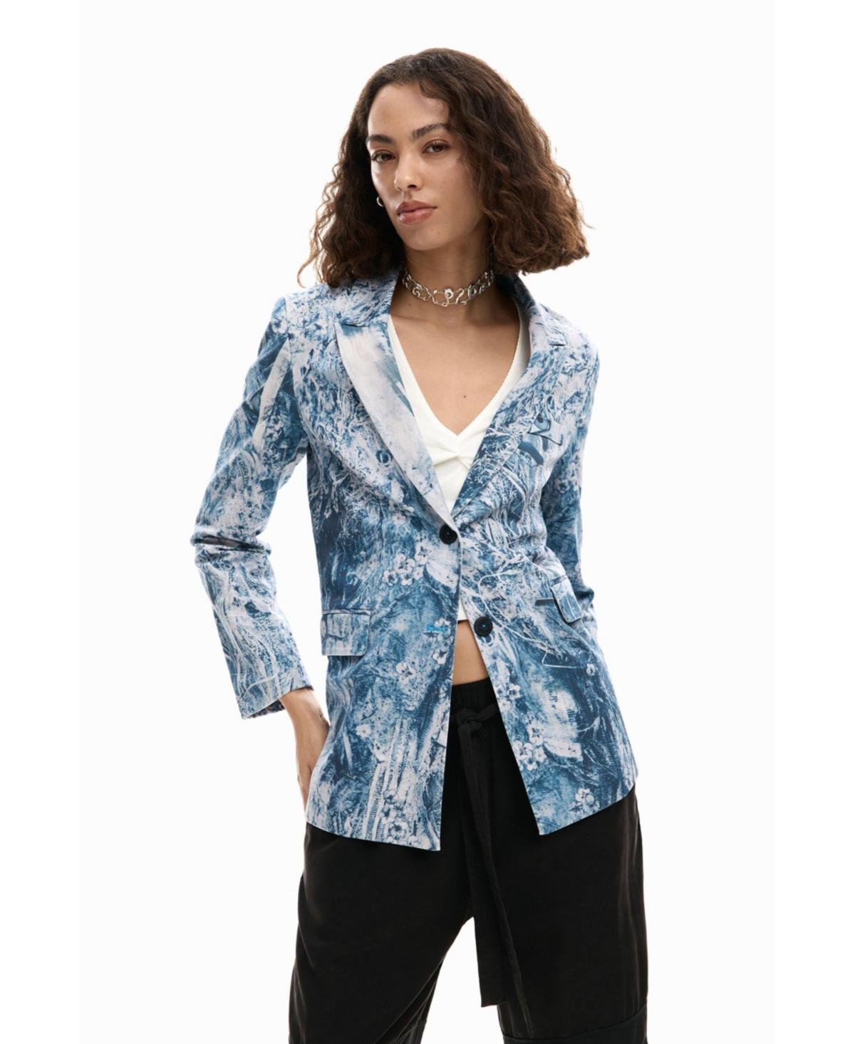 Click here for Desigual Womens Blazer photography - Gray prices