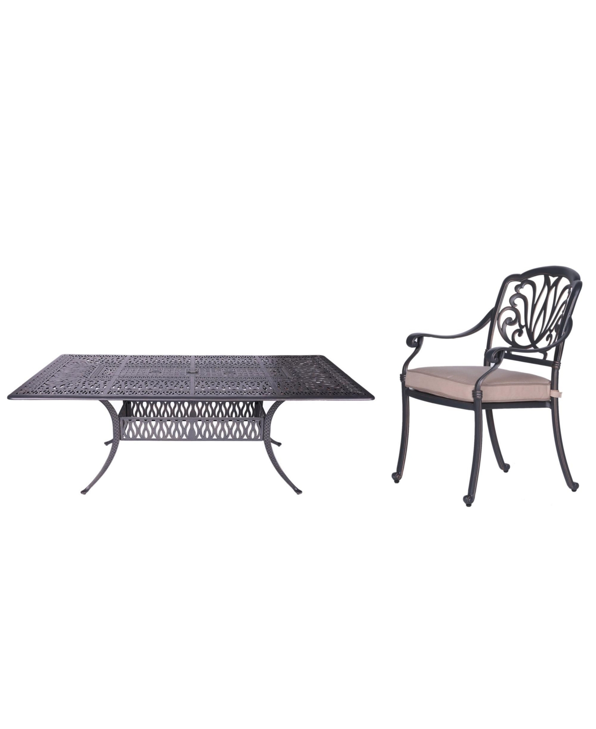 Click here for Mondawe 6 - Person 84.25" Long Aluminum Recta... prices