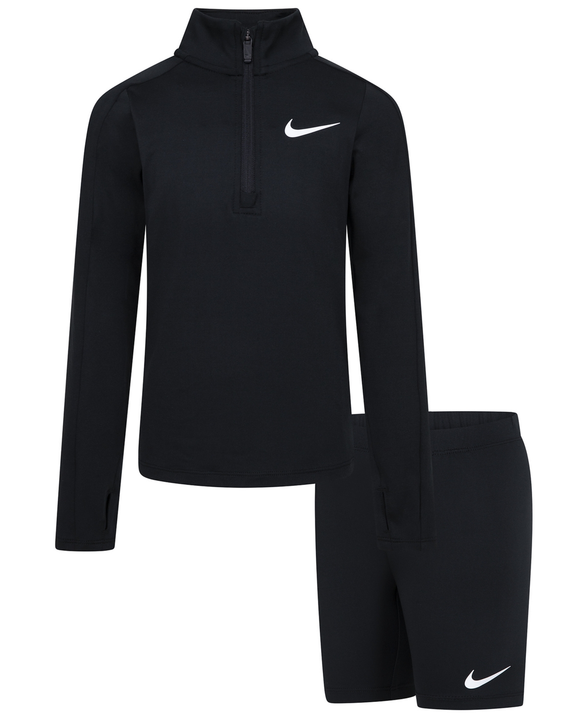 Click here for Nike Girls 4-6X Quarter-Zip Top and Shorts  2-Piec... prices