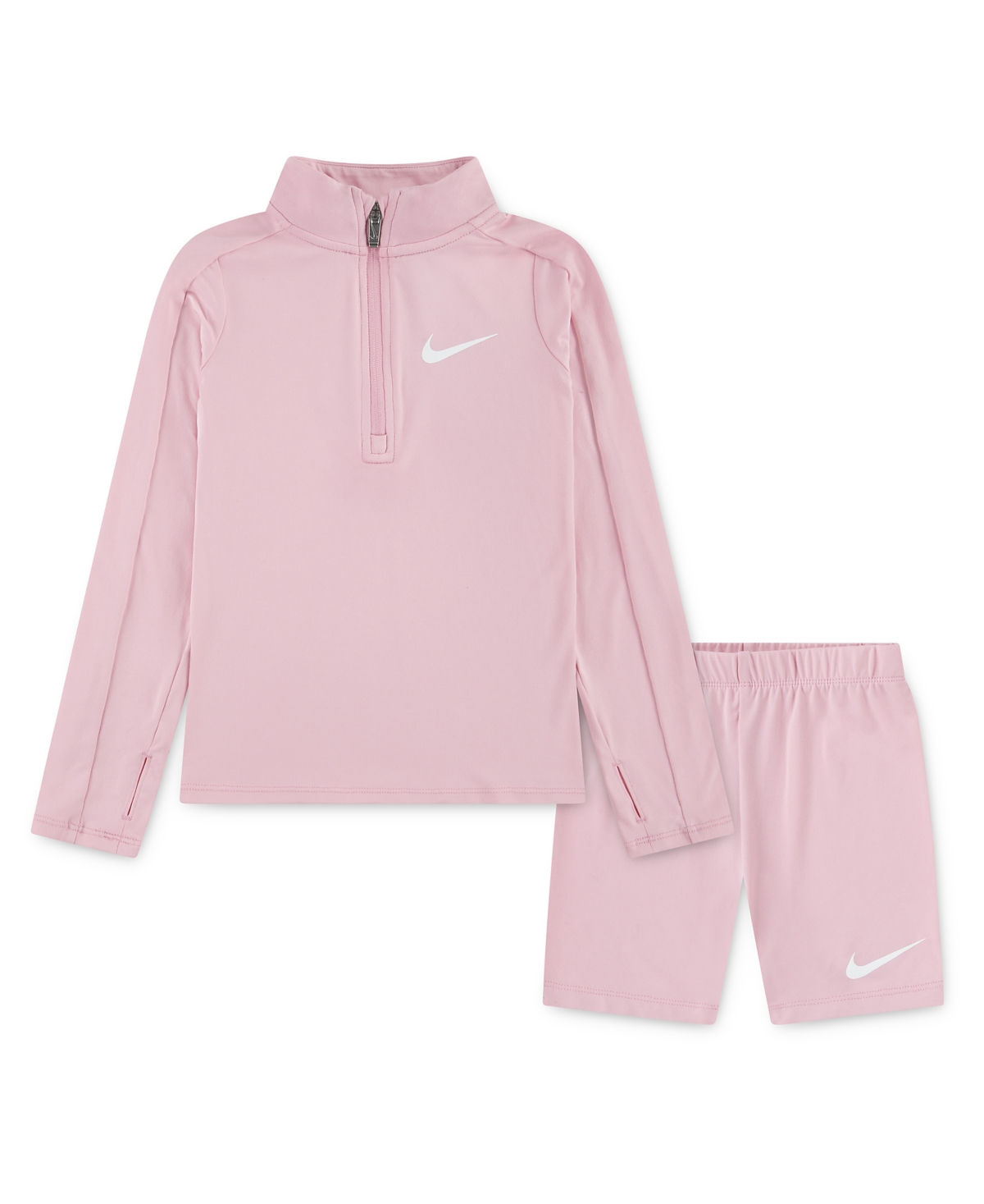 Click here for Nike Girls 4-6X Quarter-Zip Top and Shorts  2-Piec... prices