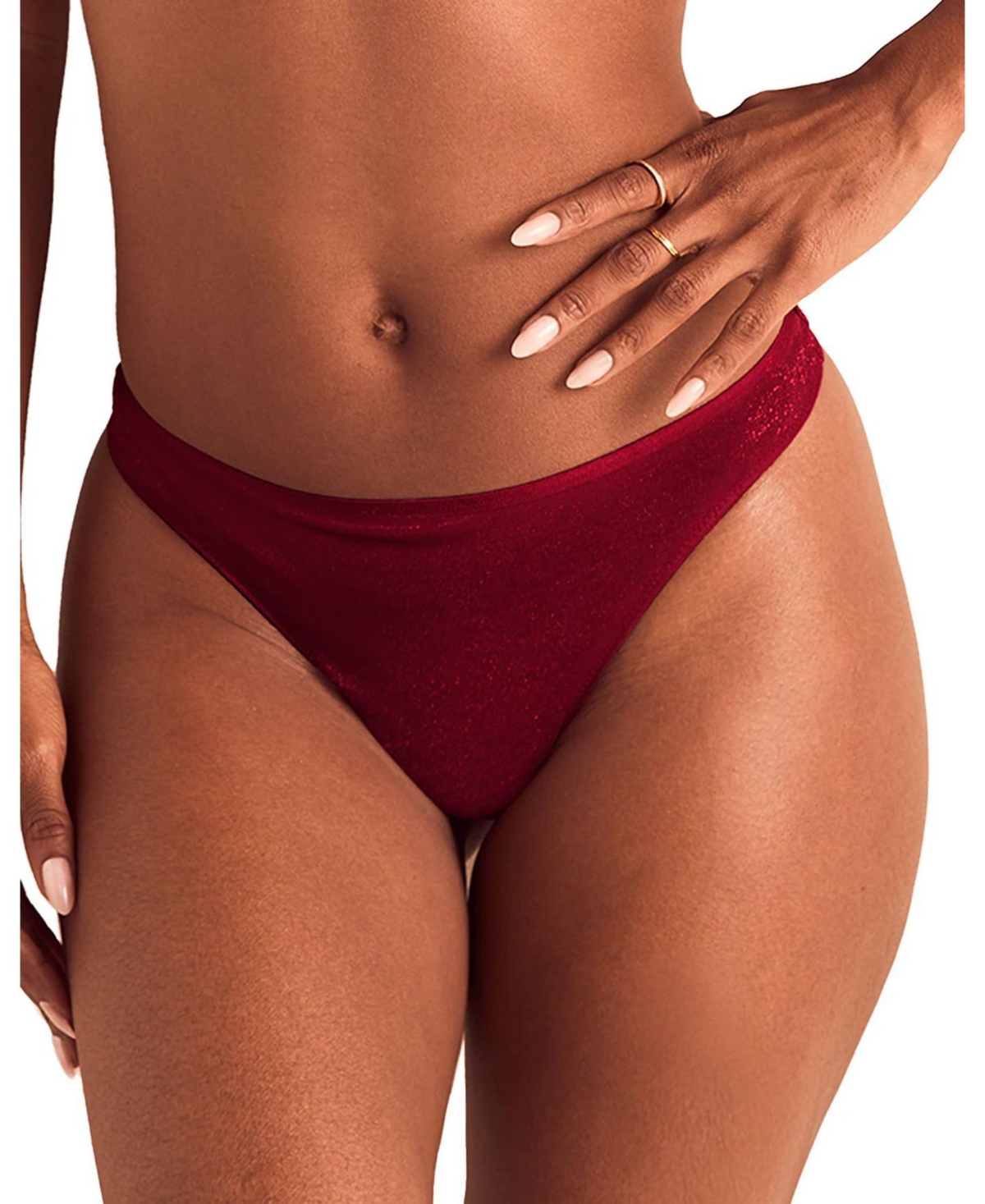 Click here for Adore Me Gianina Womens Cheeky Panty - Dark red prices
