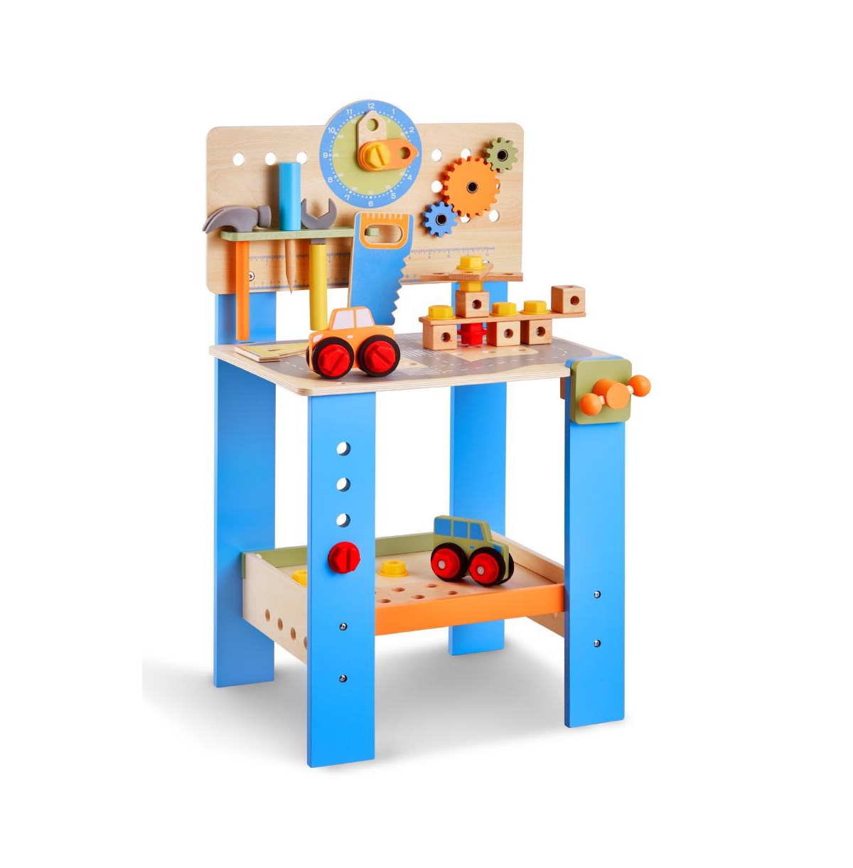 Click here for Slickblue Kids Wooden Workbench  62-Piece Tool Set... prices