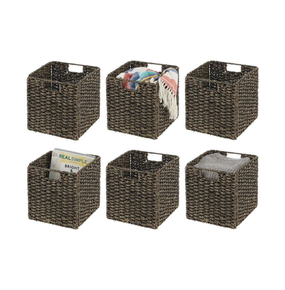 Click here for mDesign Seagrass Woven Cube Bin Basket Organizer... prices