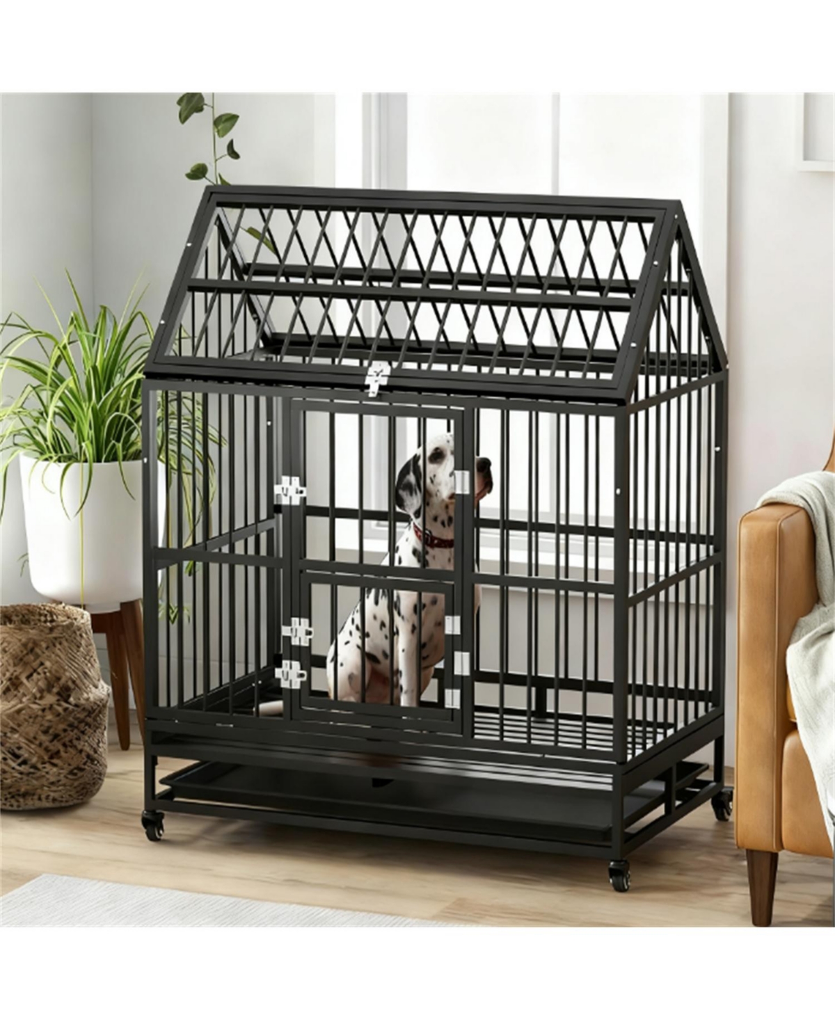 Click here for Aostirmotor Dog Crate with 4 Lockable Wheels  Doub... prices