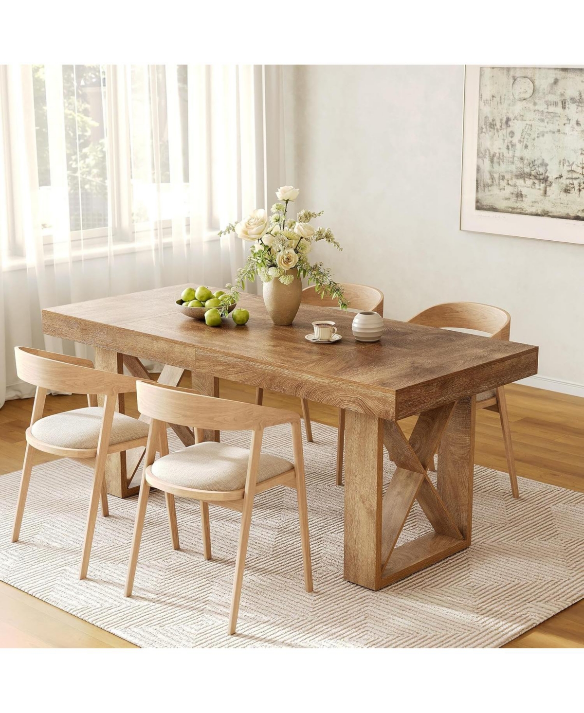 Click here for Tribesigns Rectangle Dining Table for 4-6 People... prices