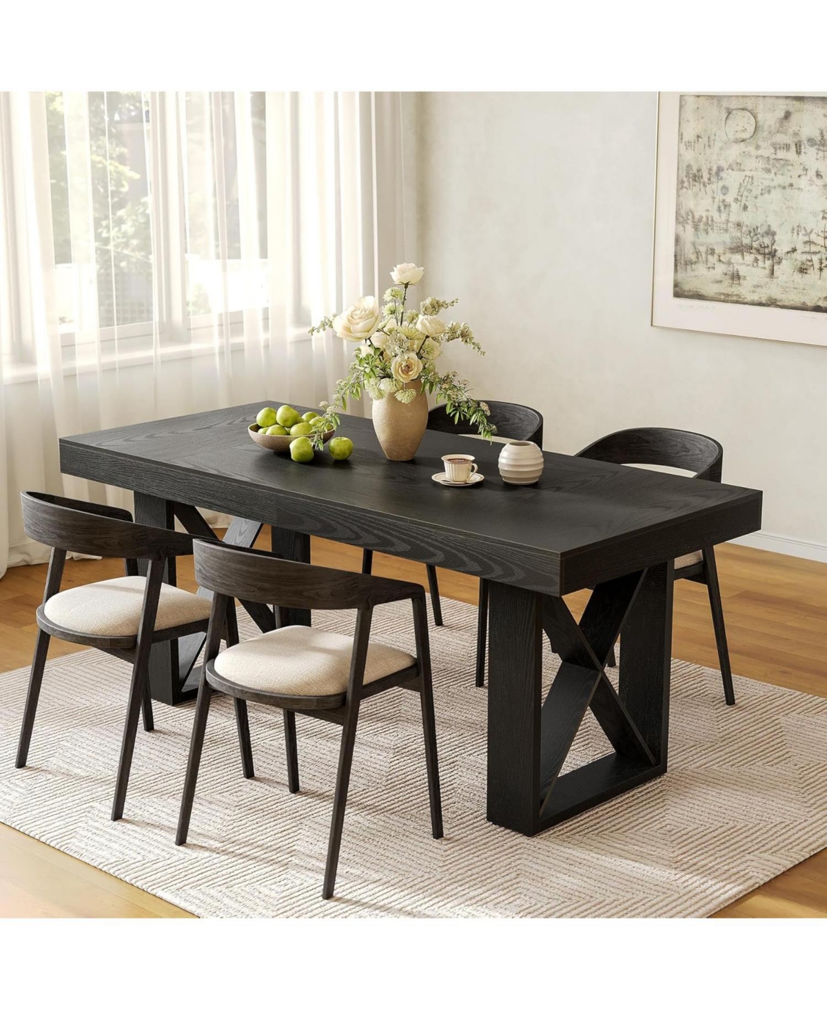 Click here for Tribesigns Rectangle Dining Table for 4-6 People... prices