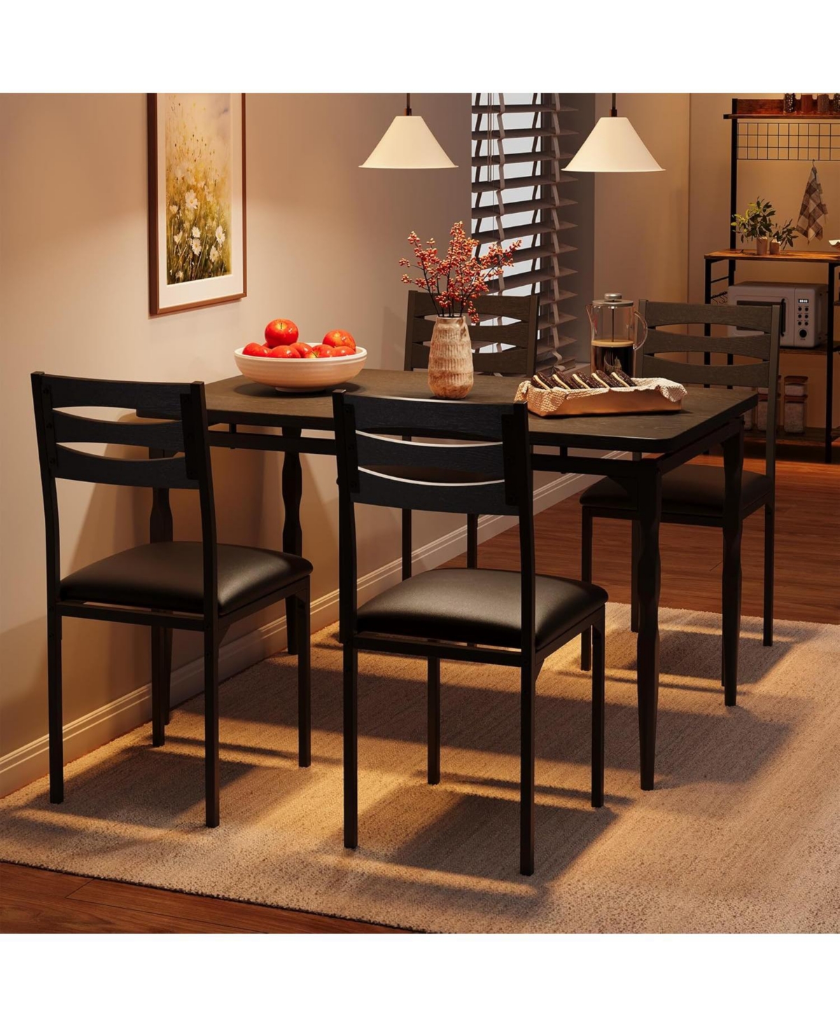 Click here for gaomon 5 Piecs Dining Table Set  Farmhouse Style D... prices