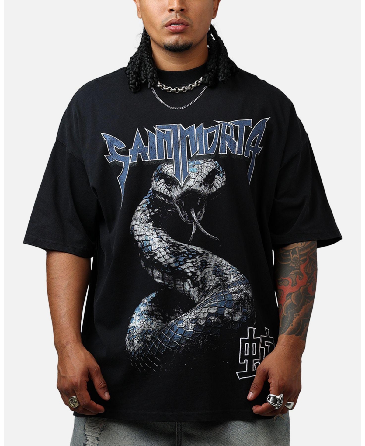 Click here for Saint Morta Mens Year Of The Snake Boxy T-Shirt prices