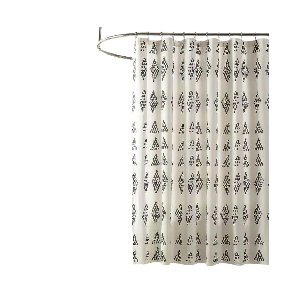 Click here for Slickblue 72x72 Cotton Polly Shower Curtain with B... prices