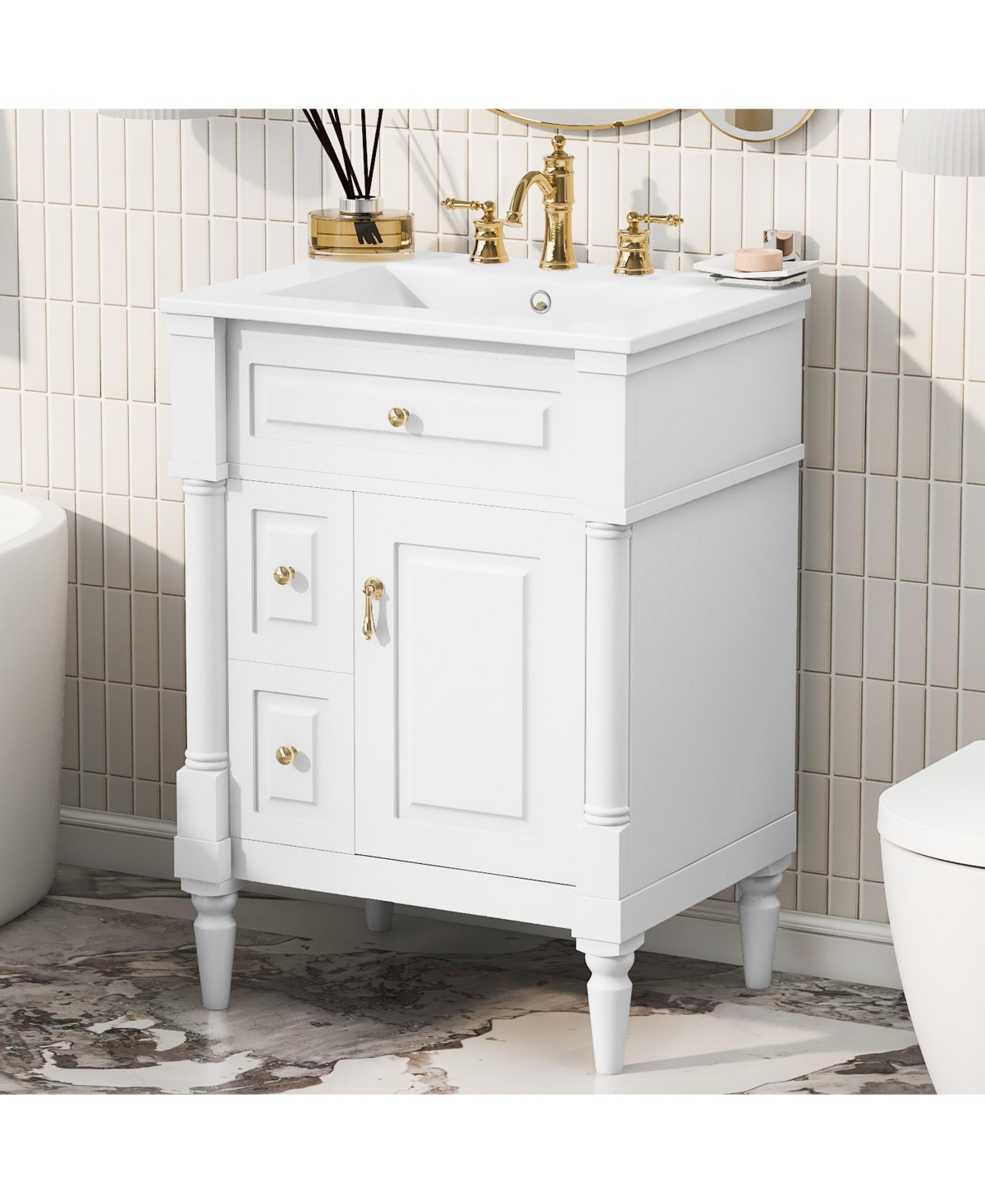 Click here for Cesicia 24 in. Freestanding Bathroom Vanity with S... prices