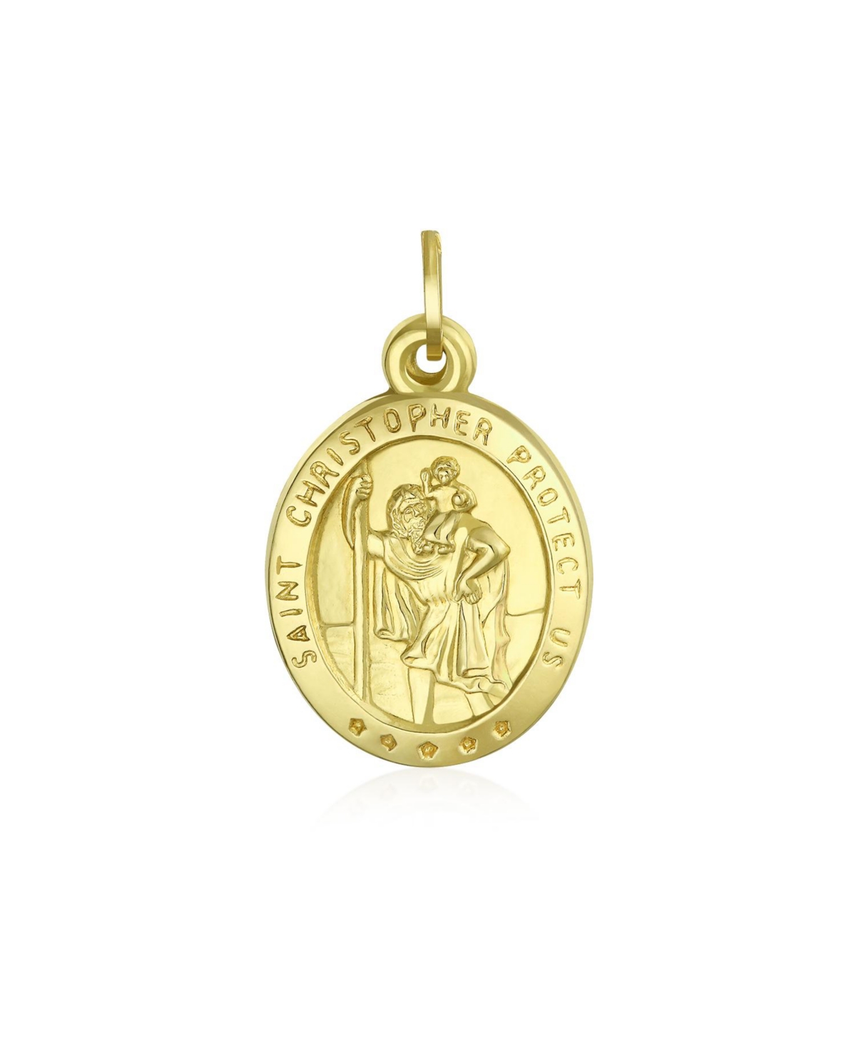 Click here for Bling Jewelry 14K Gold Religious Medal Saint Chris... prices