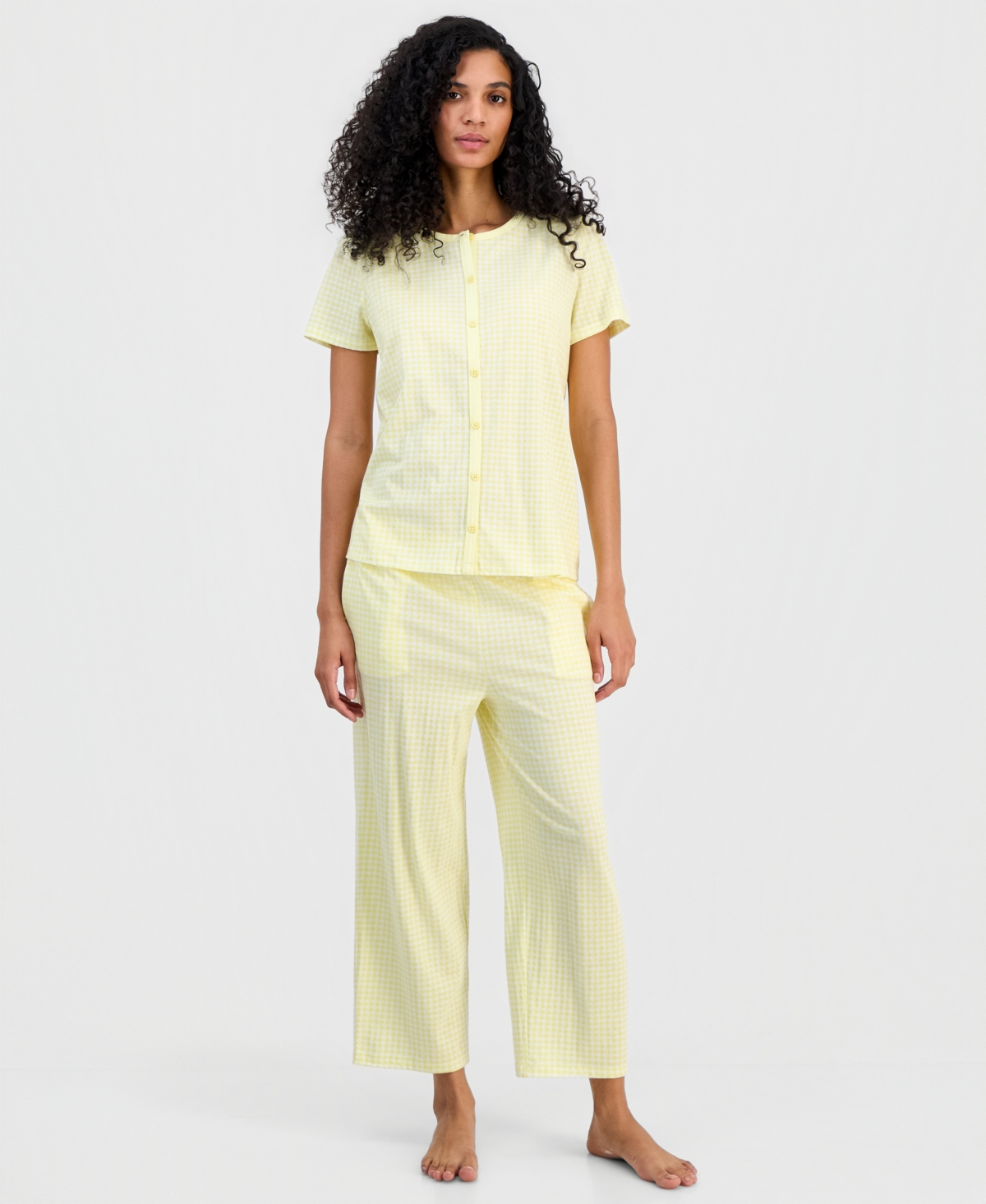 Click here for Charter Club Womens 2-Pc. Cotton Printed Cropped P... prices