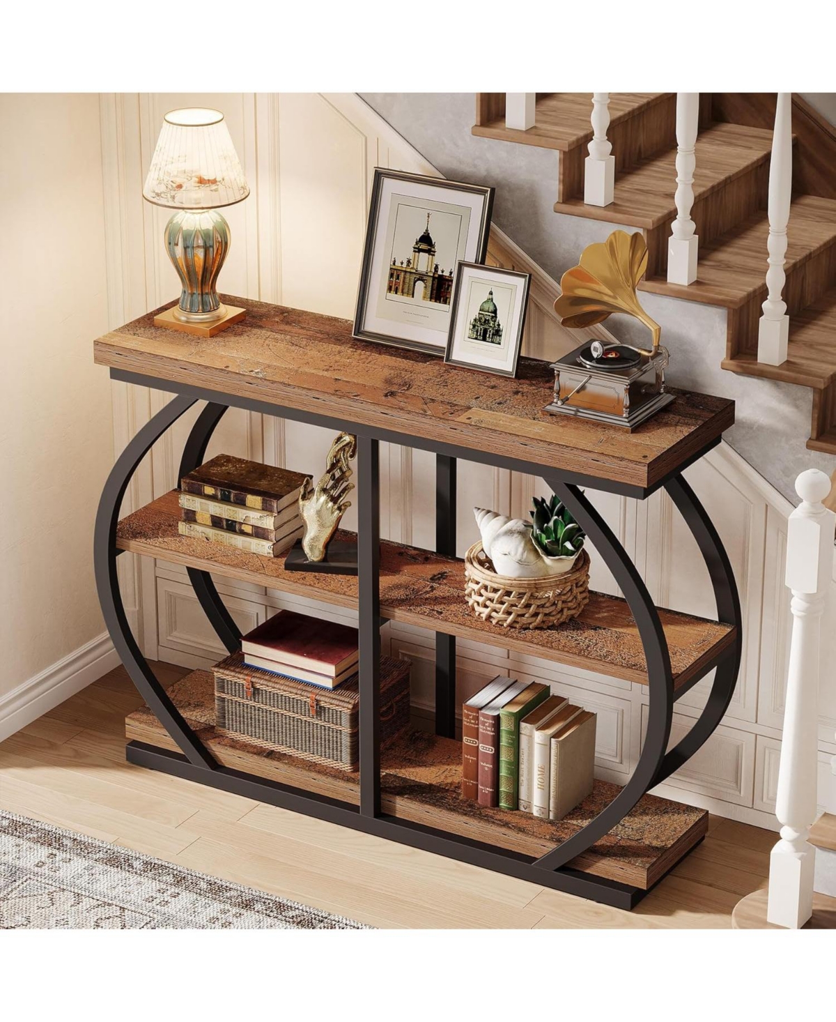 Click here for Tribesigns 41.3 Console Table  Industrial 3-Tier E... prices