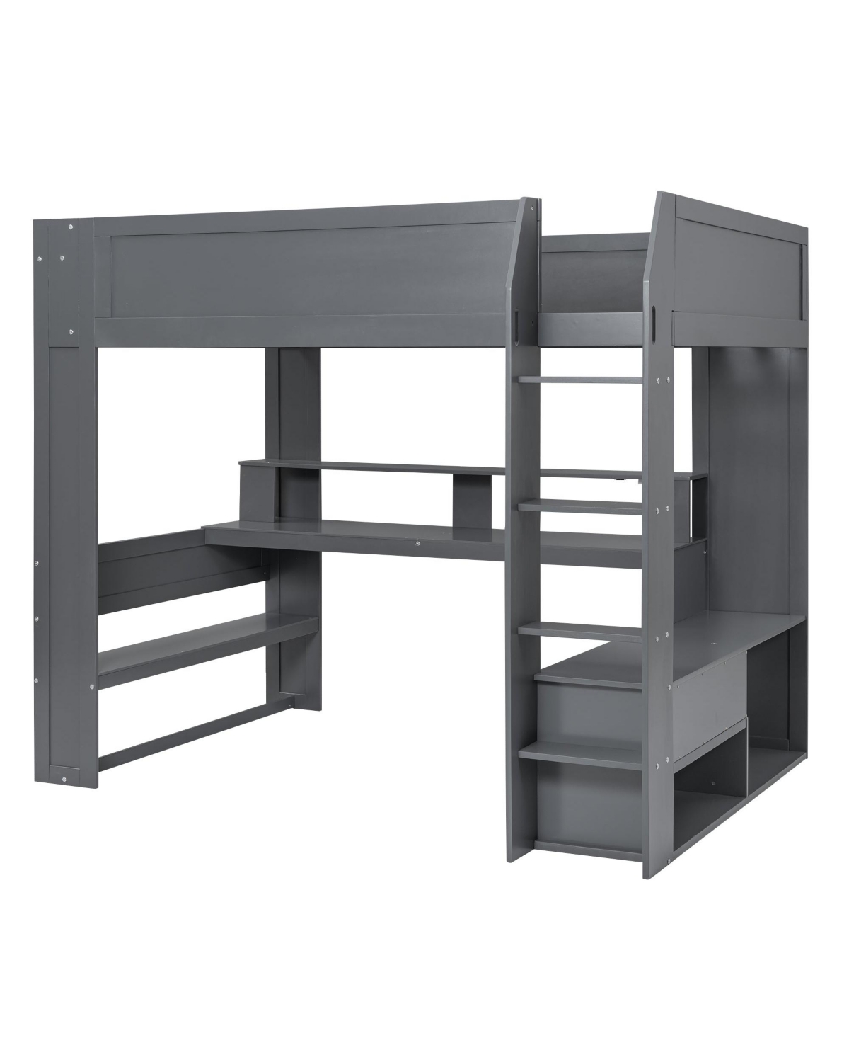 Click here for Boyel Living Wood Full Size Gaming Loft Bed with D... prices