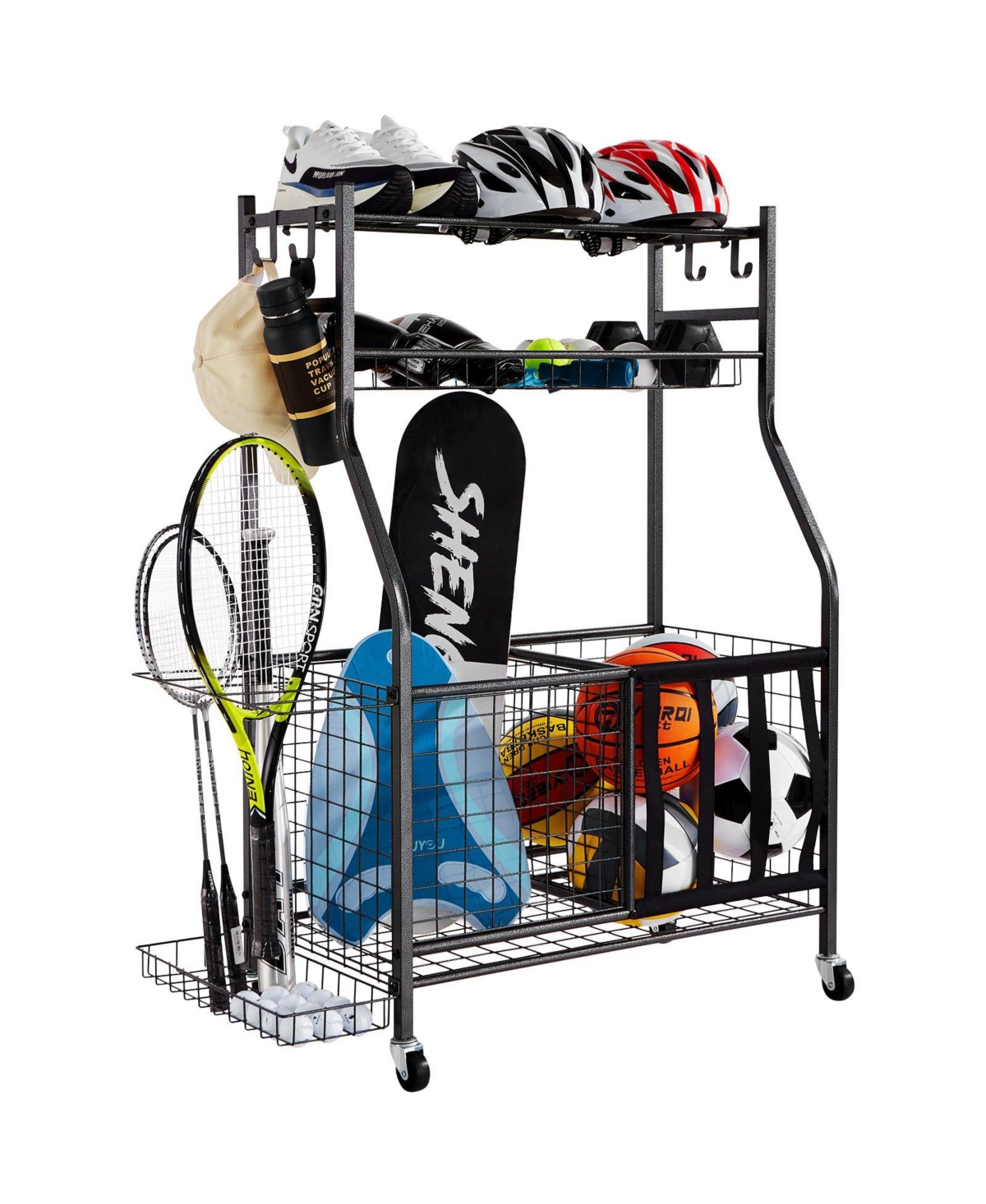 Click here for Mecale Rolling Sports Equipment Organizer Cart wit... prices