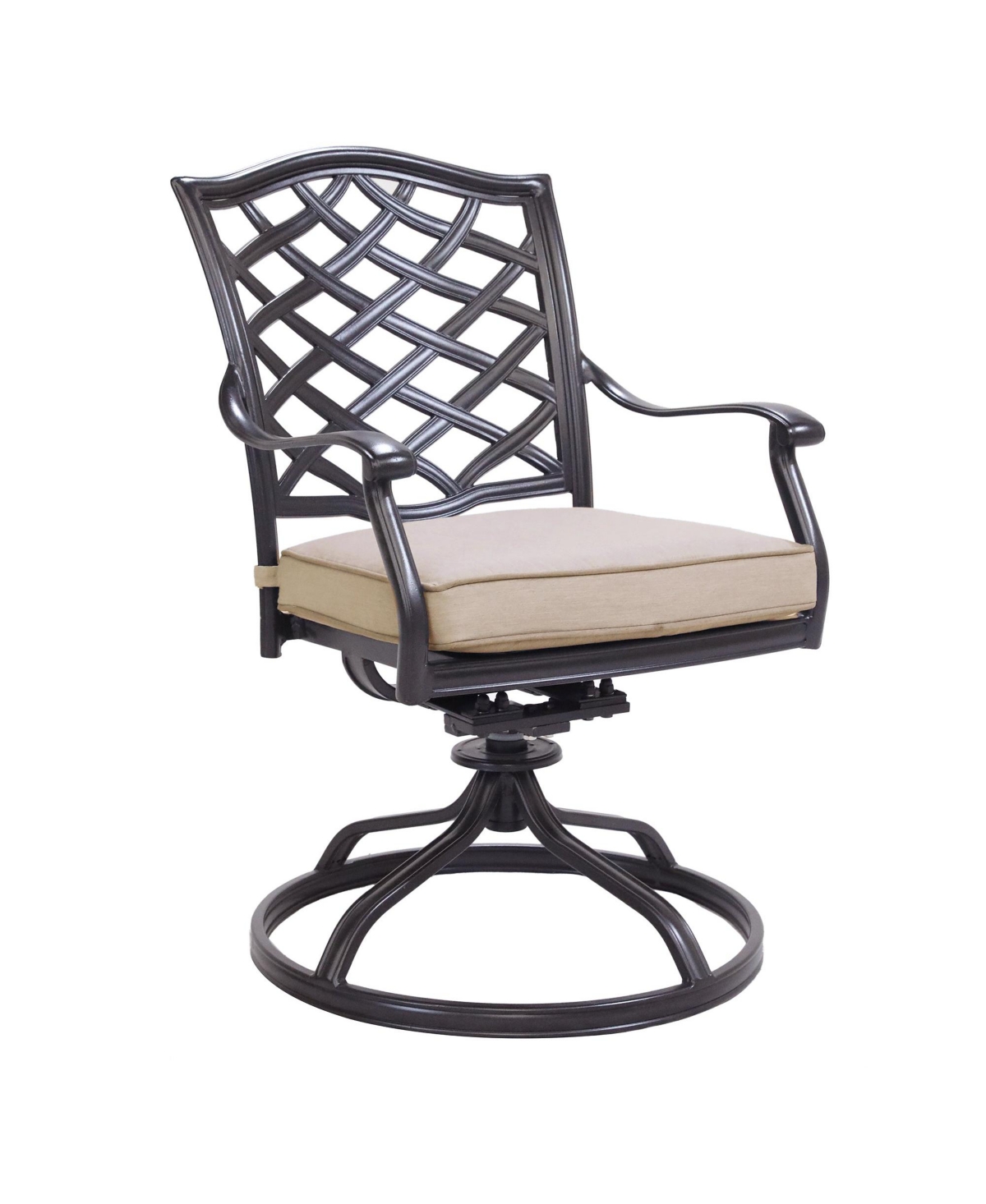 Click here for Mondawe Outdoor Cast Aluminum Dining Swivel Chair... prices