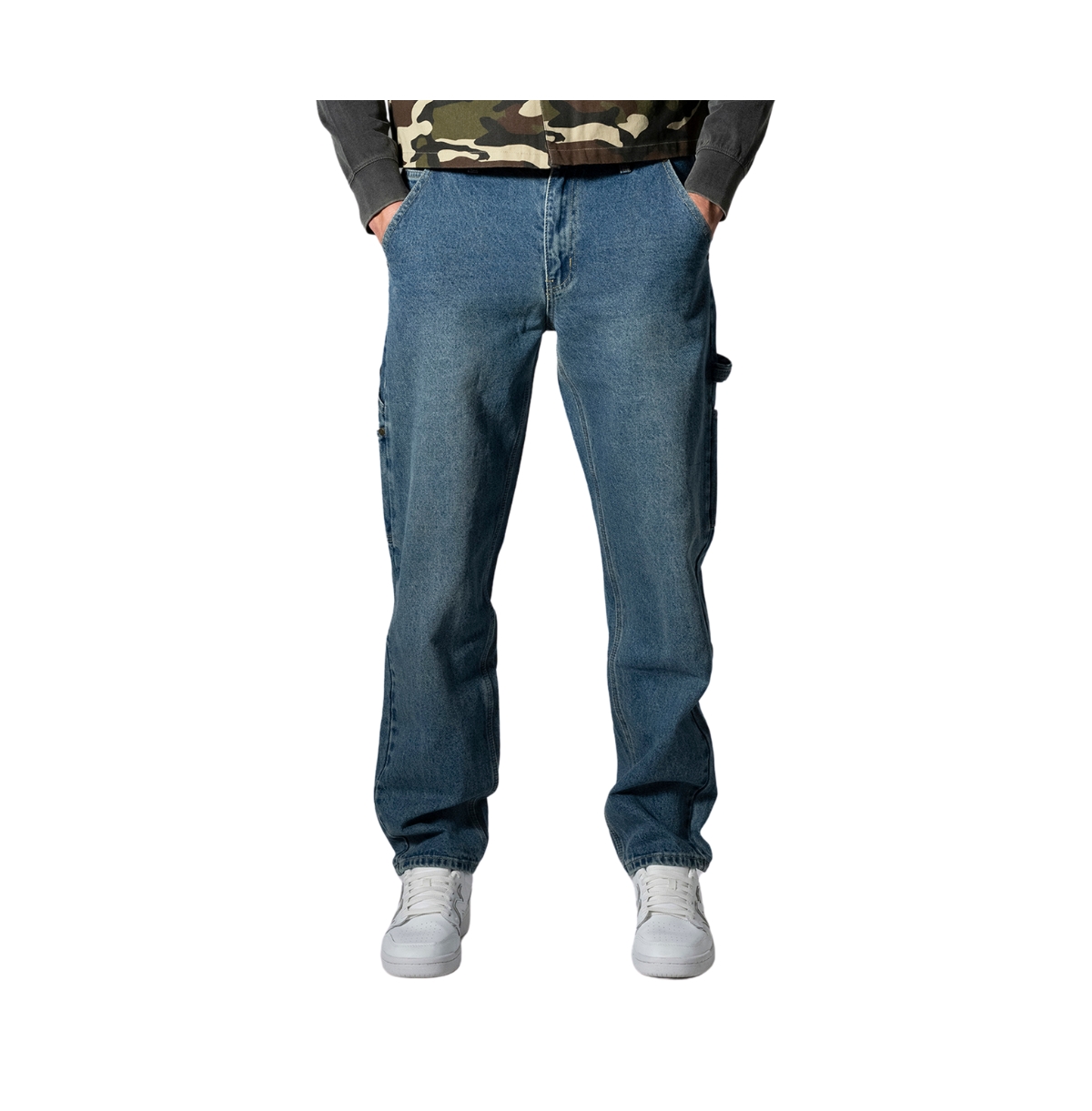 Click here for WeSC Mens Denim Carpenter Pants - Mid wash prices
