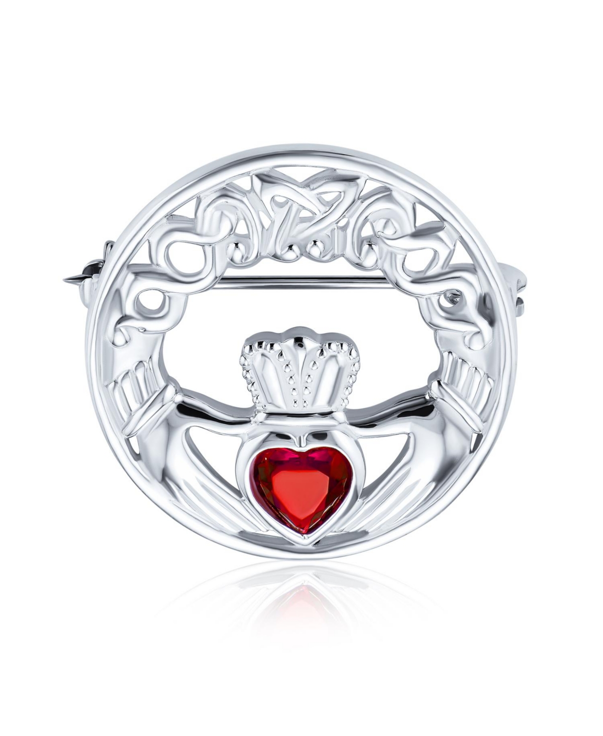 Click here for Bling Jewelry Celtic Round Circle Red Heart Shaped... prices